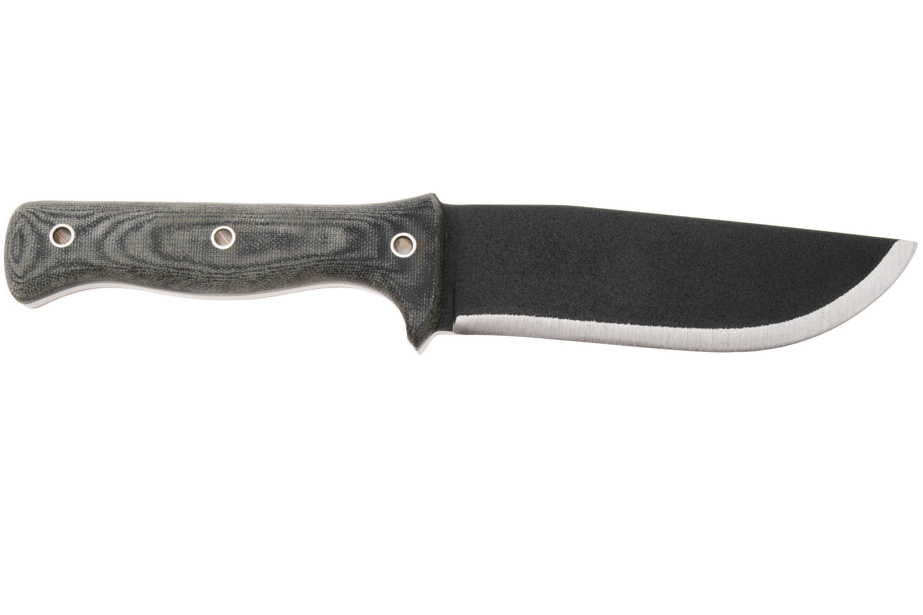 Condor Crotalus CTK257-5.5HC Powdercoated 1075, Green Micarta, fixed ...