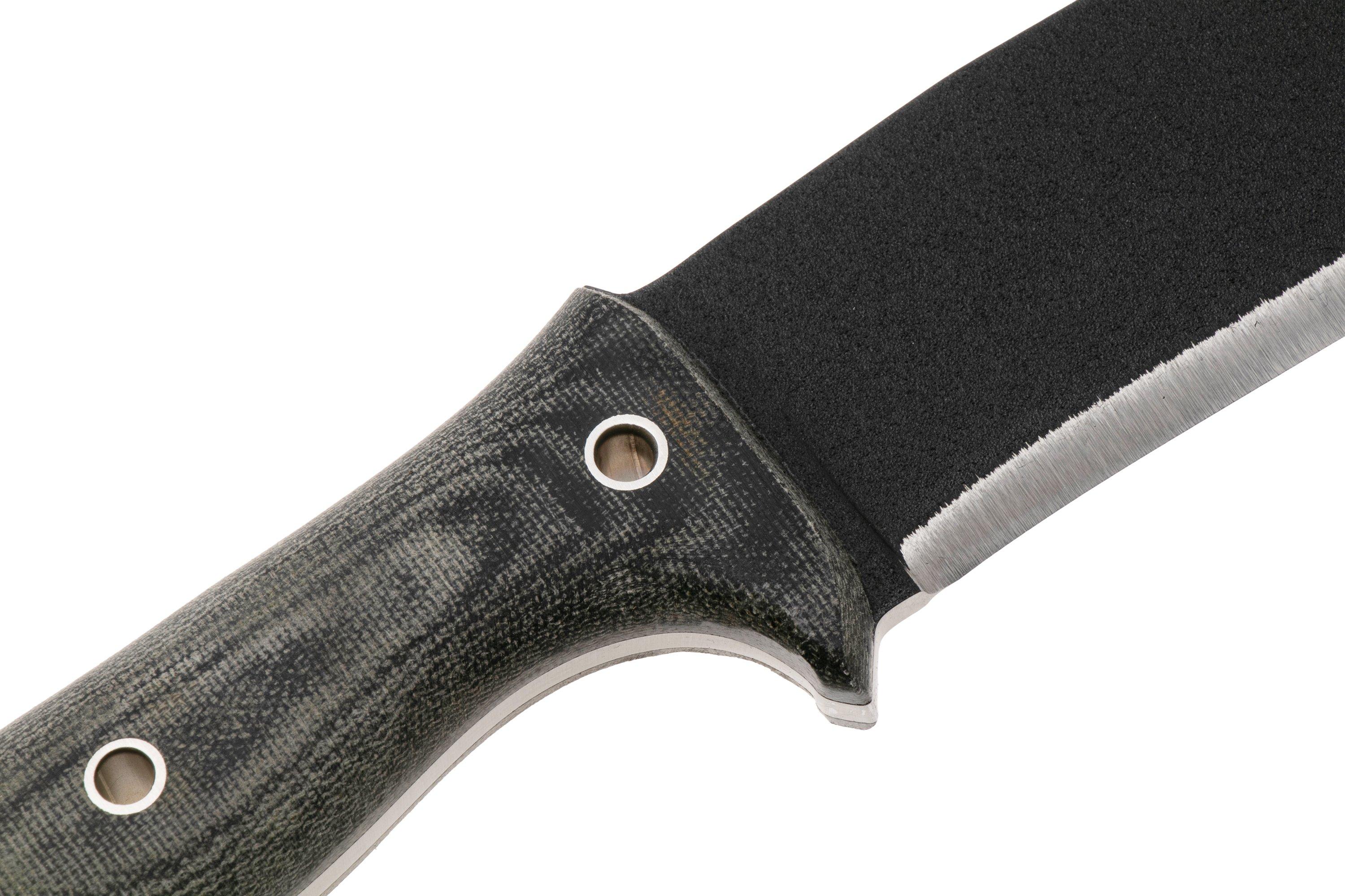 Condor Crotalus CTK257-5.5HC Powdercoated 1075, Green Micarta, fixed ...
