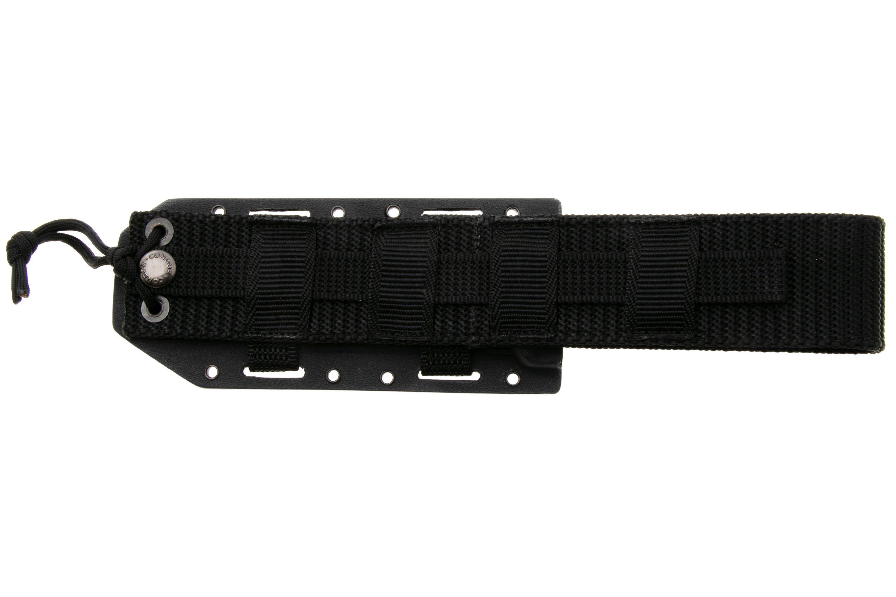 Condor Crotalus CTK257-5.5HC Powdercoated 1075, Green Micarta, fixed ...