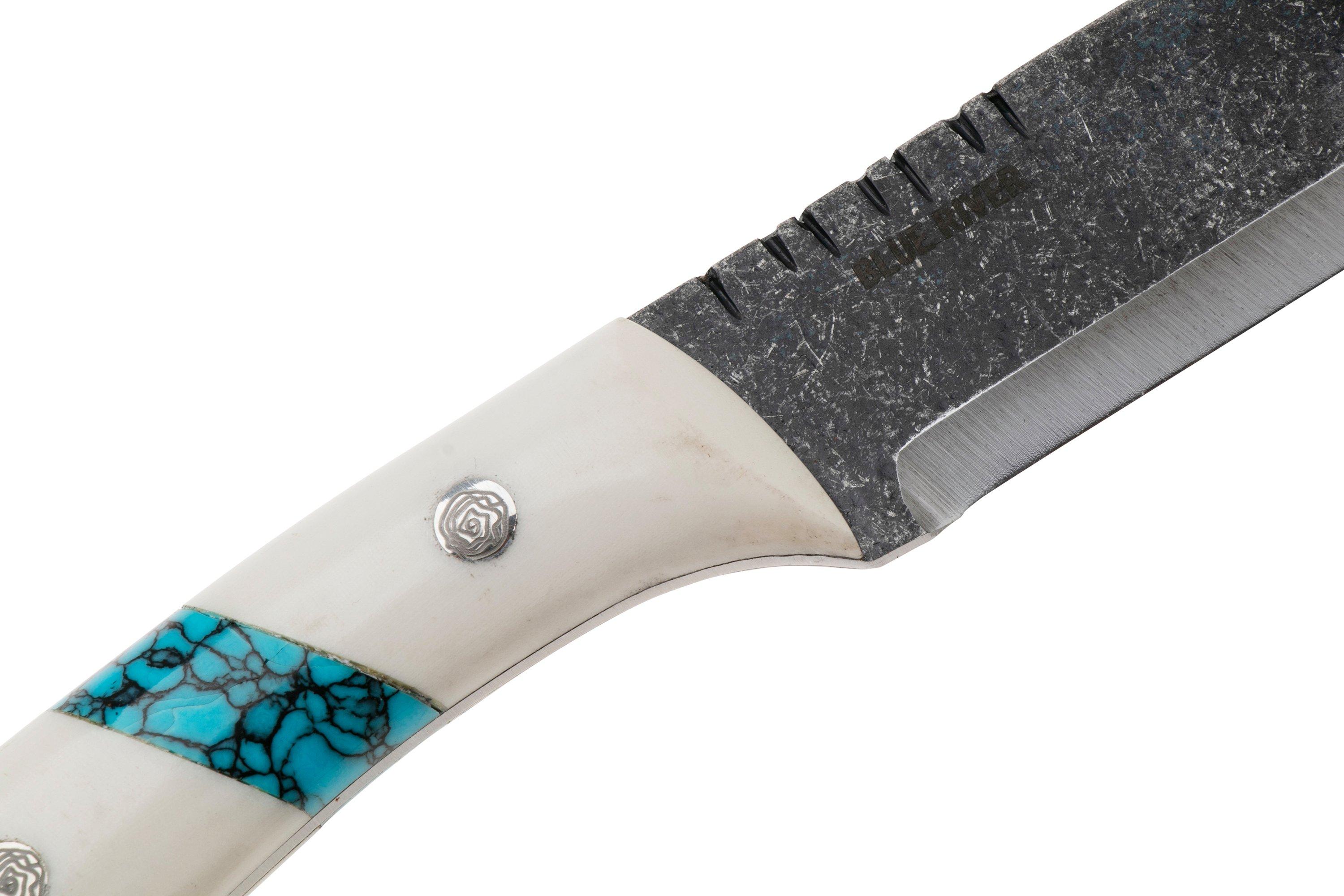 Condor Blue River Knife 2825-43MHC Polished White Micarta, faca fixa ...