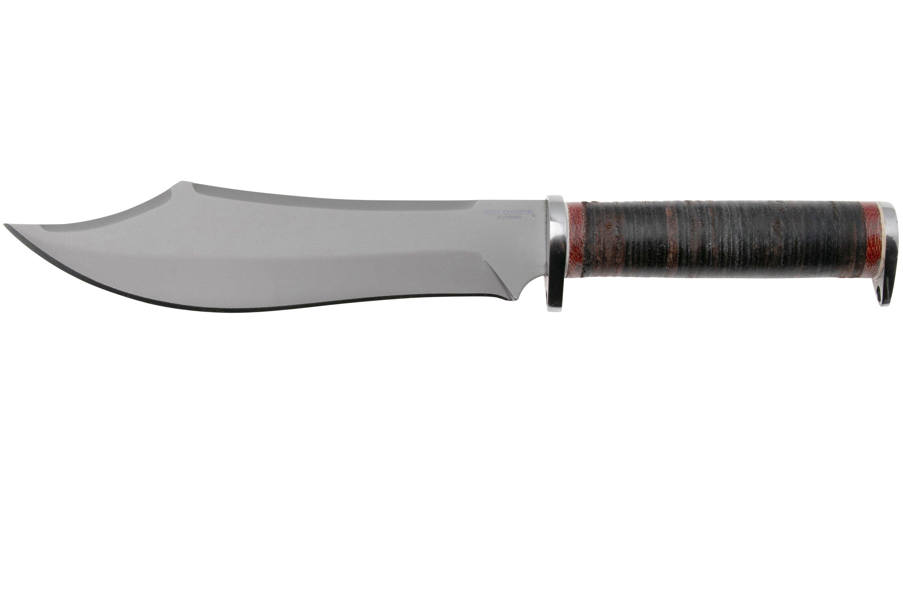 Condor Gray Pioneer Bowie Knife CTK3975-70HC, 1075, Leather, faca de ...