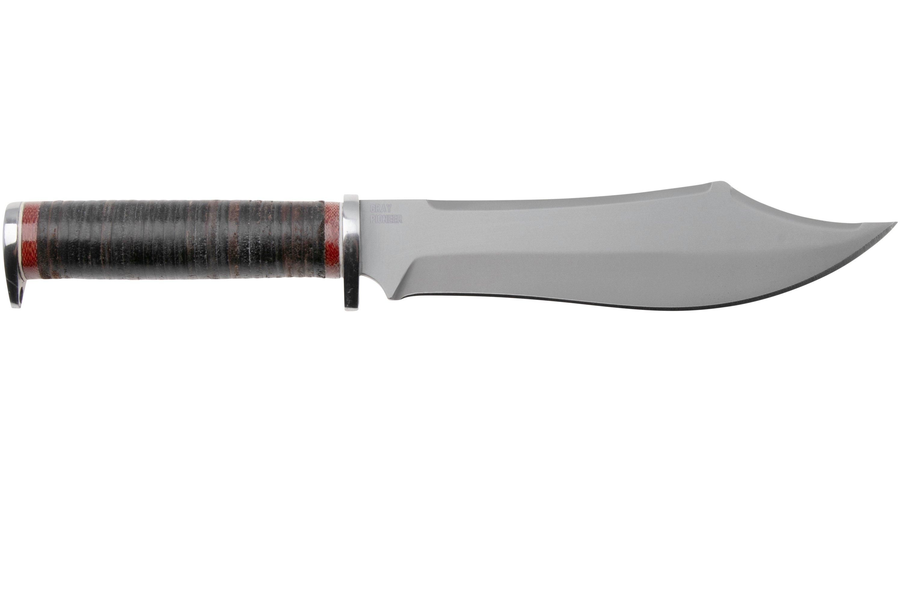 Condor Gray Pioneer Bowie Knife CTK3975-70HC, 1075, Leather, faca de ...