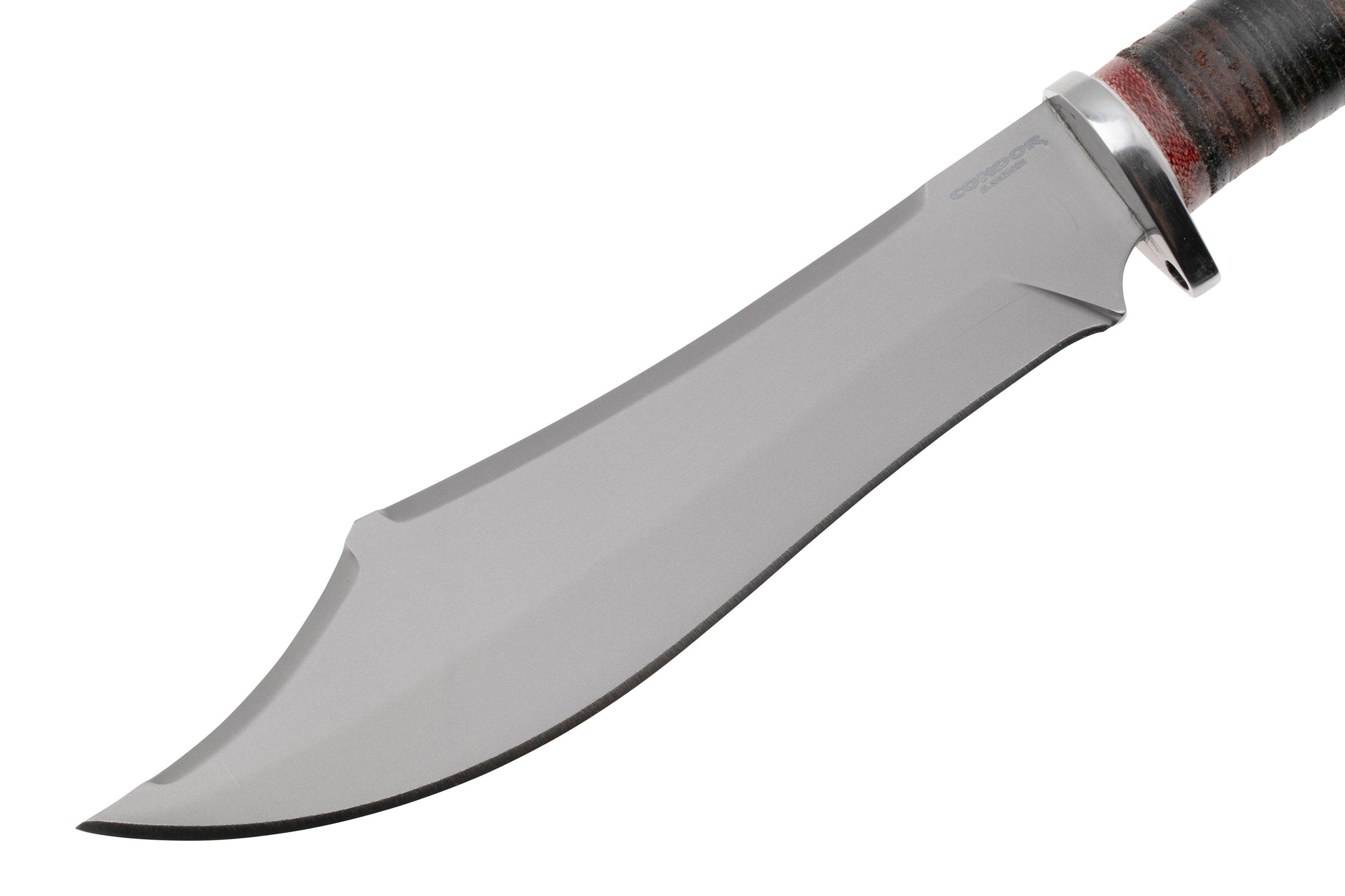 Condor Gray Pioneer Bowie Knife CTK3975-70HC, 1075, Leather, faca de ...