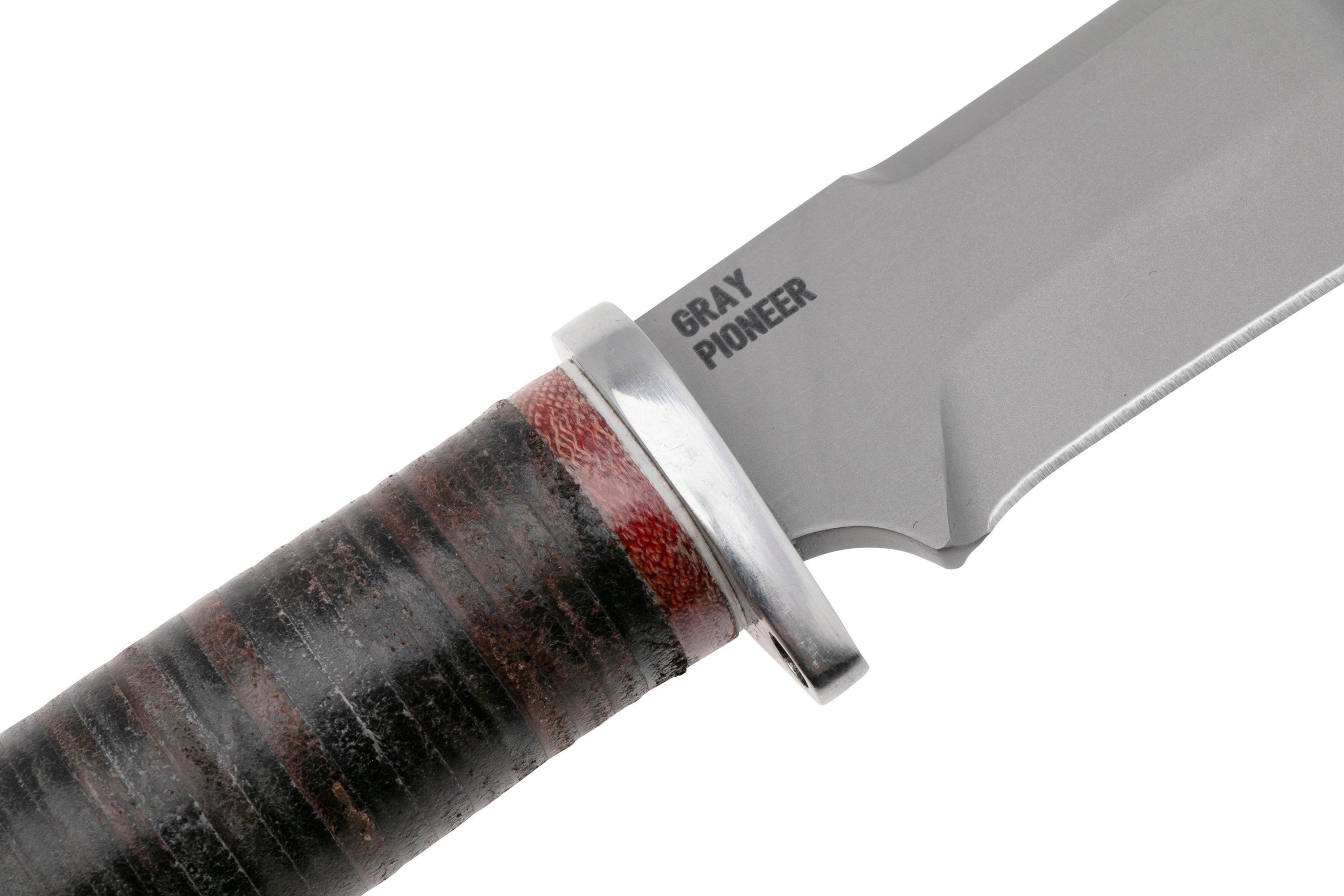 Condor Gray Pioneer Bowie Knife CTK3975-70HC, 1075, Leather, cuchillo ...