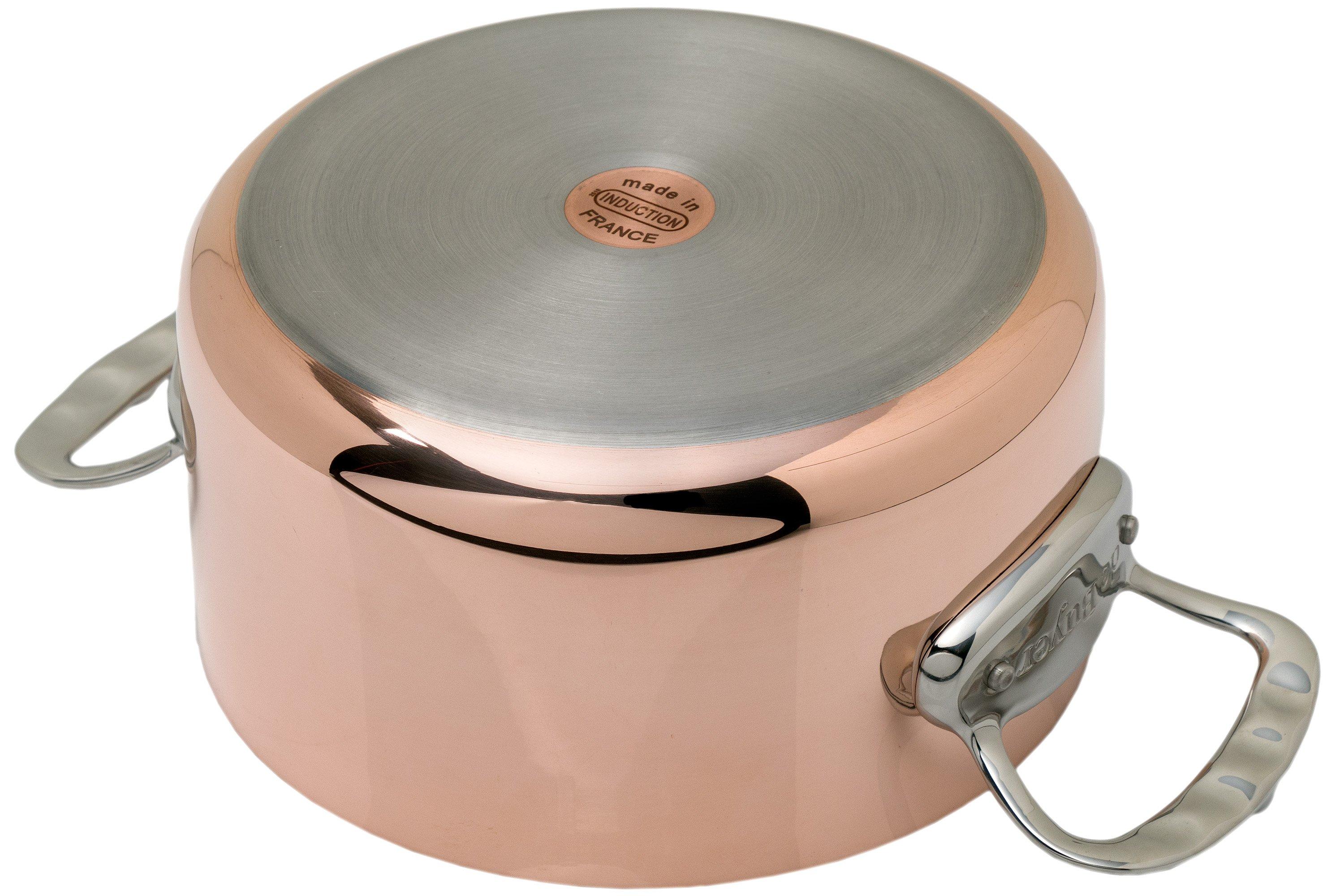 de Buyer Prima Matera copper roasting pan 20 cm stainless lid 6242.20 ...
