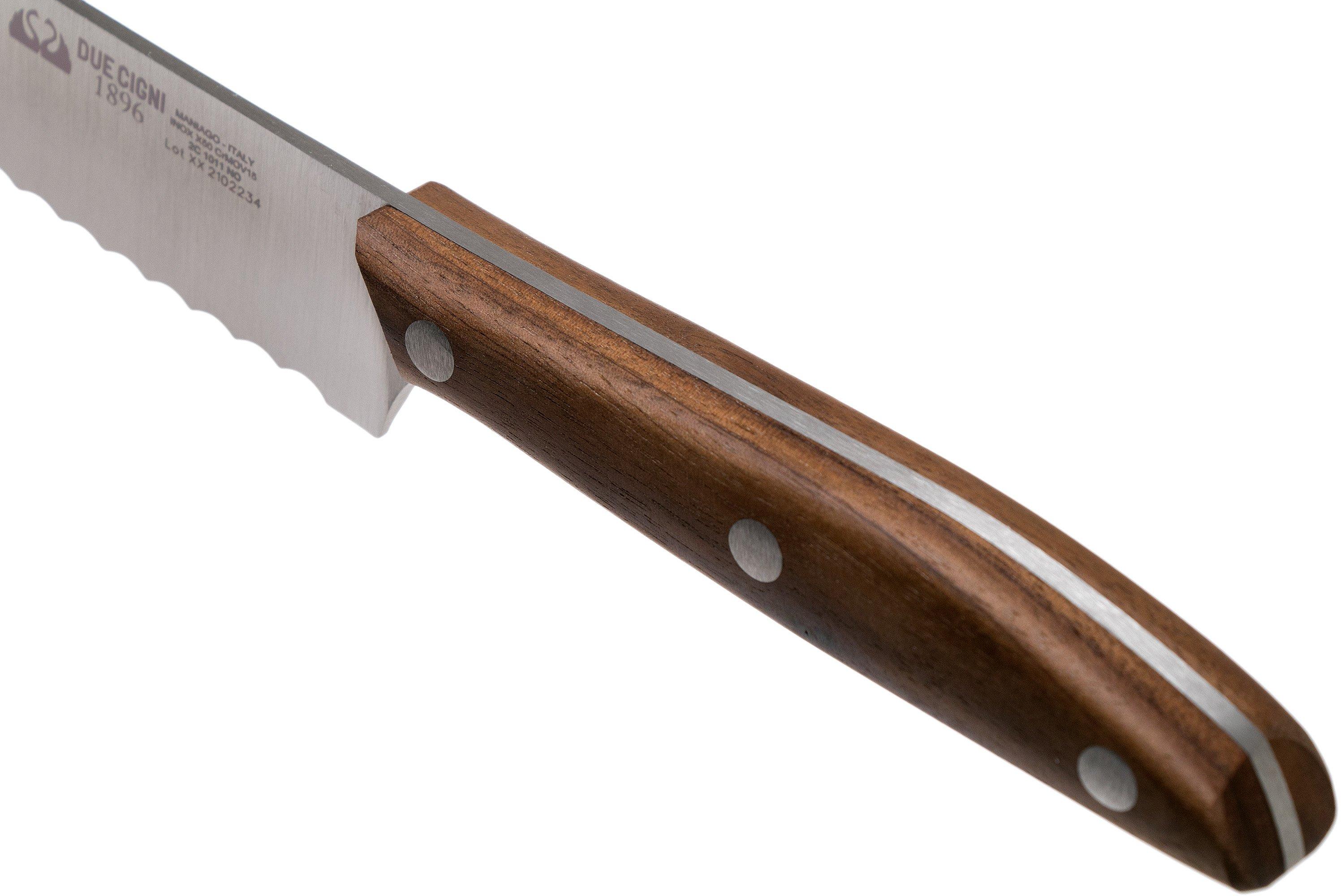 Due Cigni 1896, 2C1011NO bread knife 20 cm, walnut wood ...
