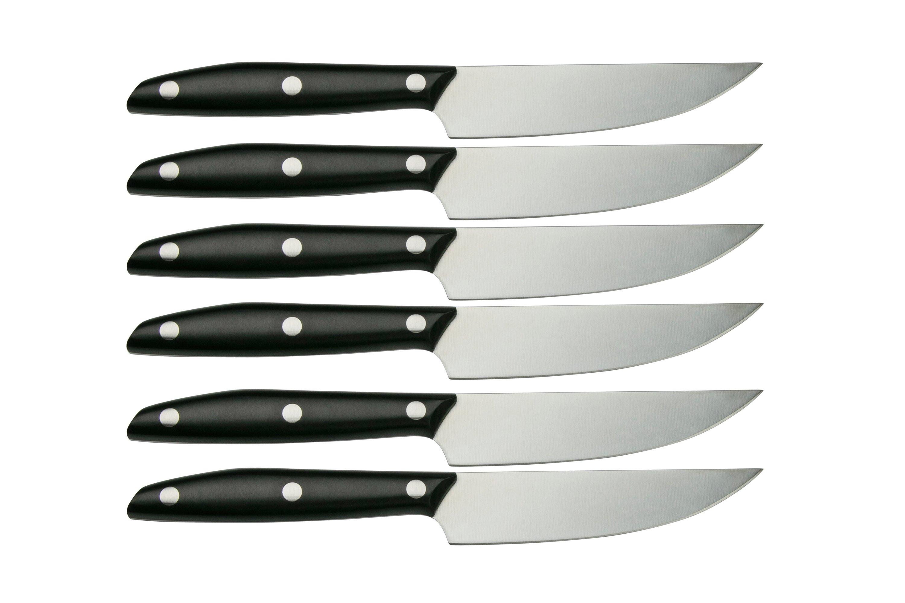 Due Cigni 1896 America DG2C1019SET6, 6-piece steak knife set, black ...