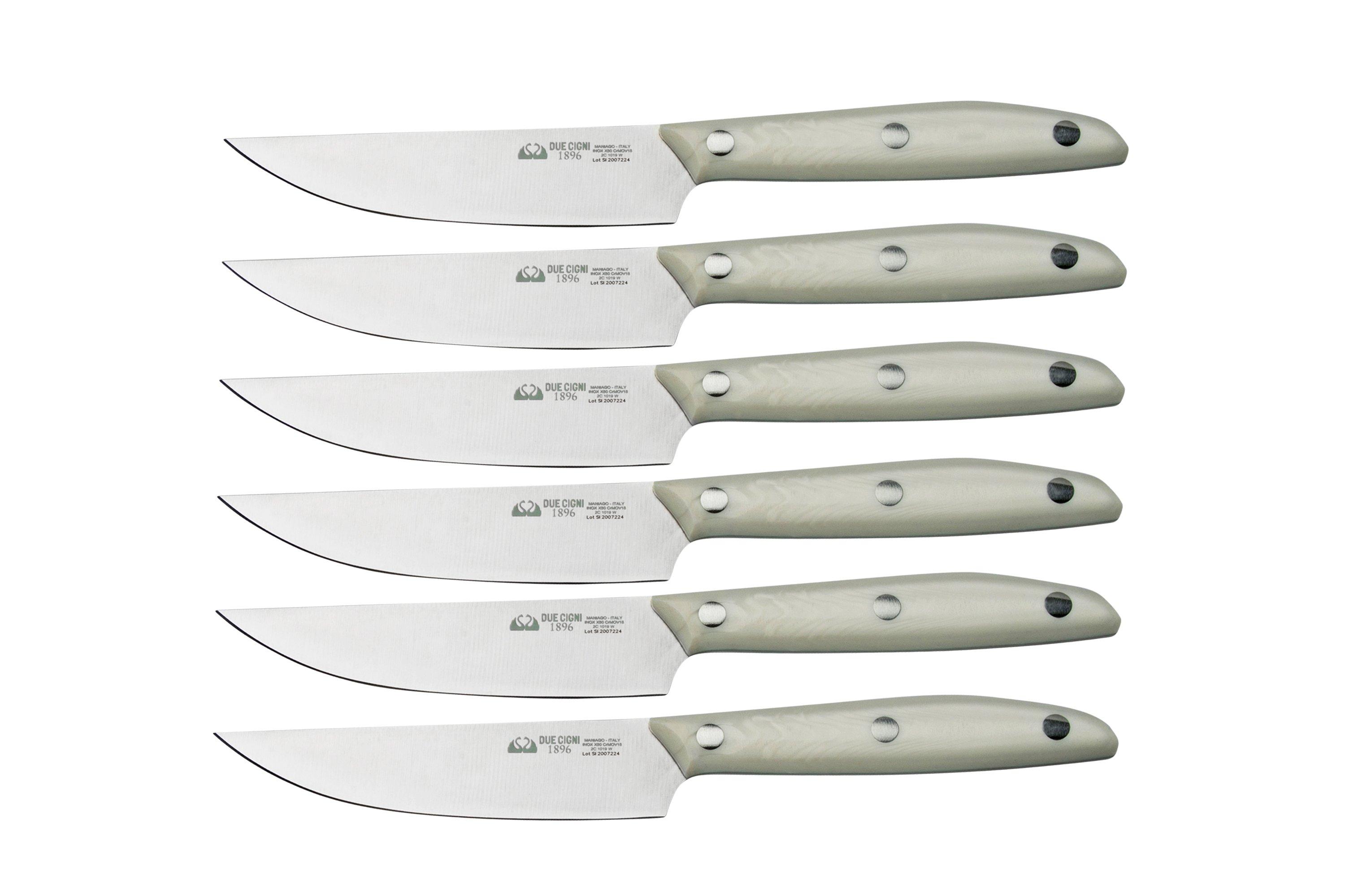 Due Cigni 1896 America 2C1019WSET6, 6-piece steak knife set, white ...