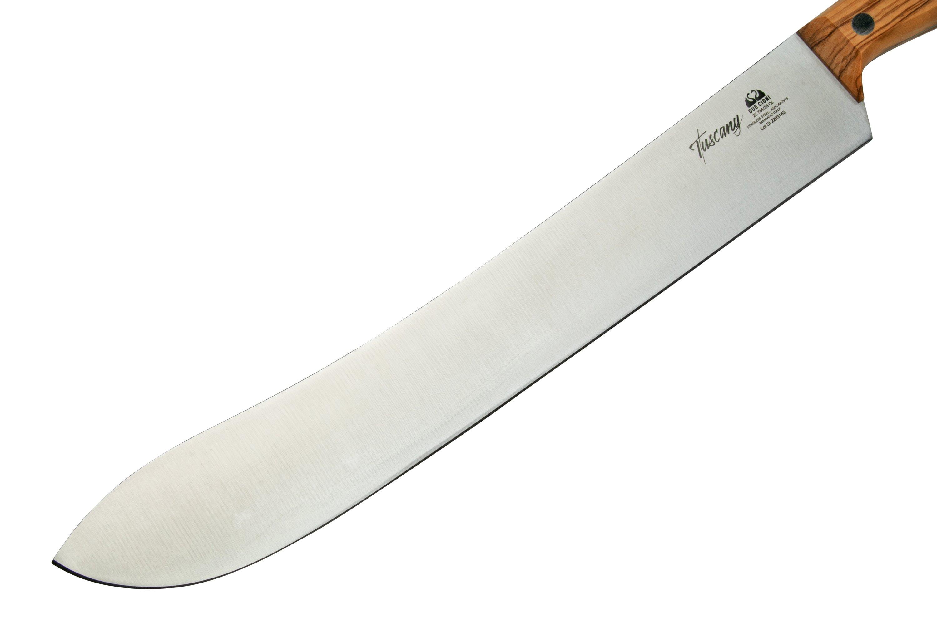 Due Cigni Tuscany 2C764-28OL butcher's knife 28 cm olive wood ...