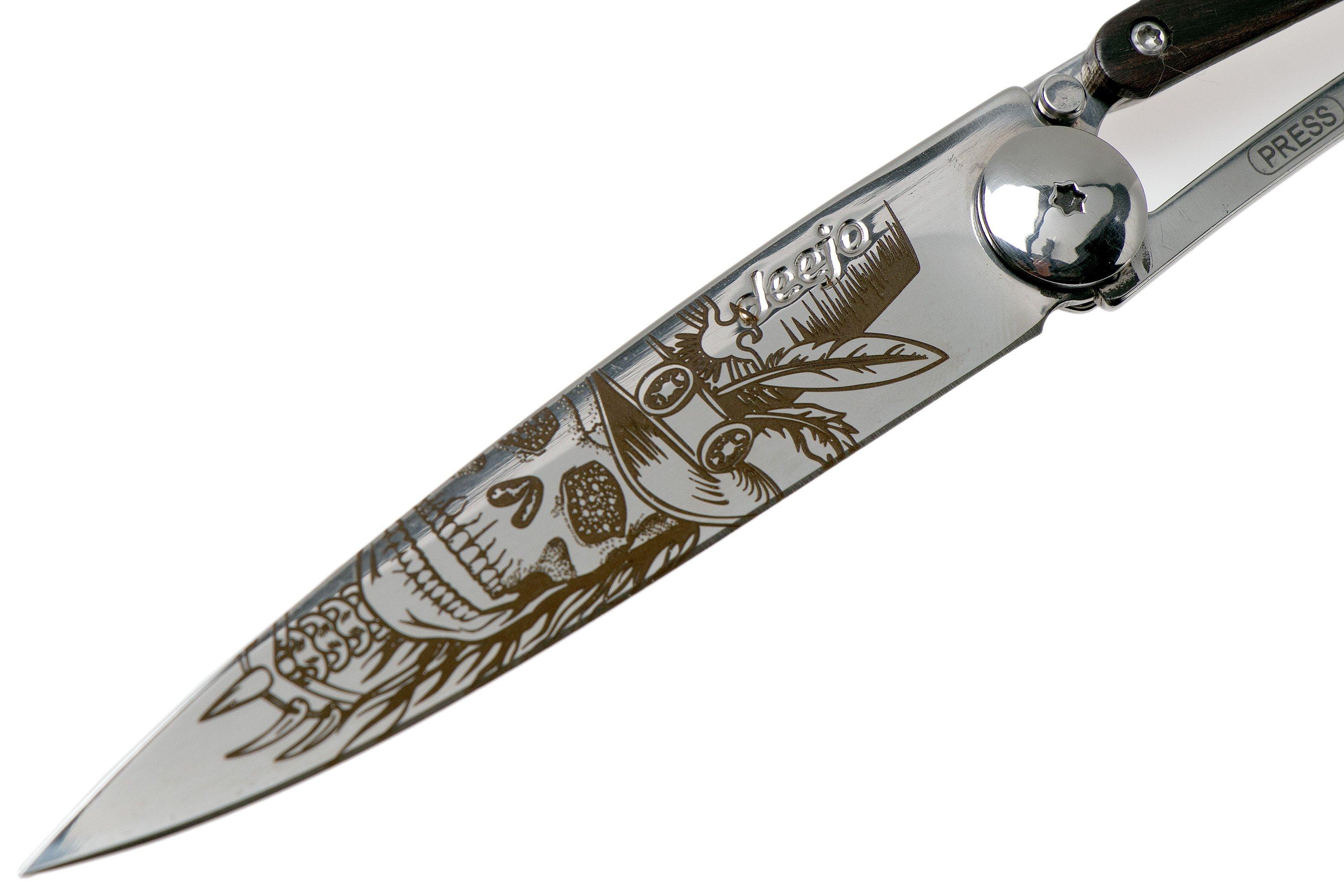 Deejo Tattoo 37g, Mirror Ebony, Dandy Skull 1AB000103 navaja | Compras ...