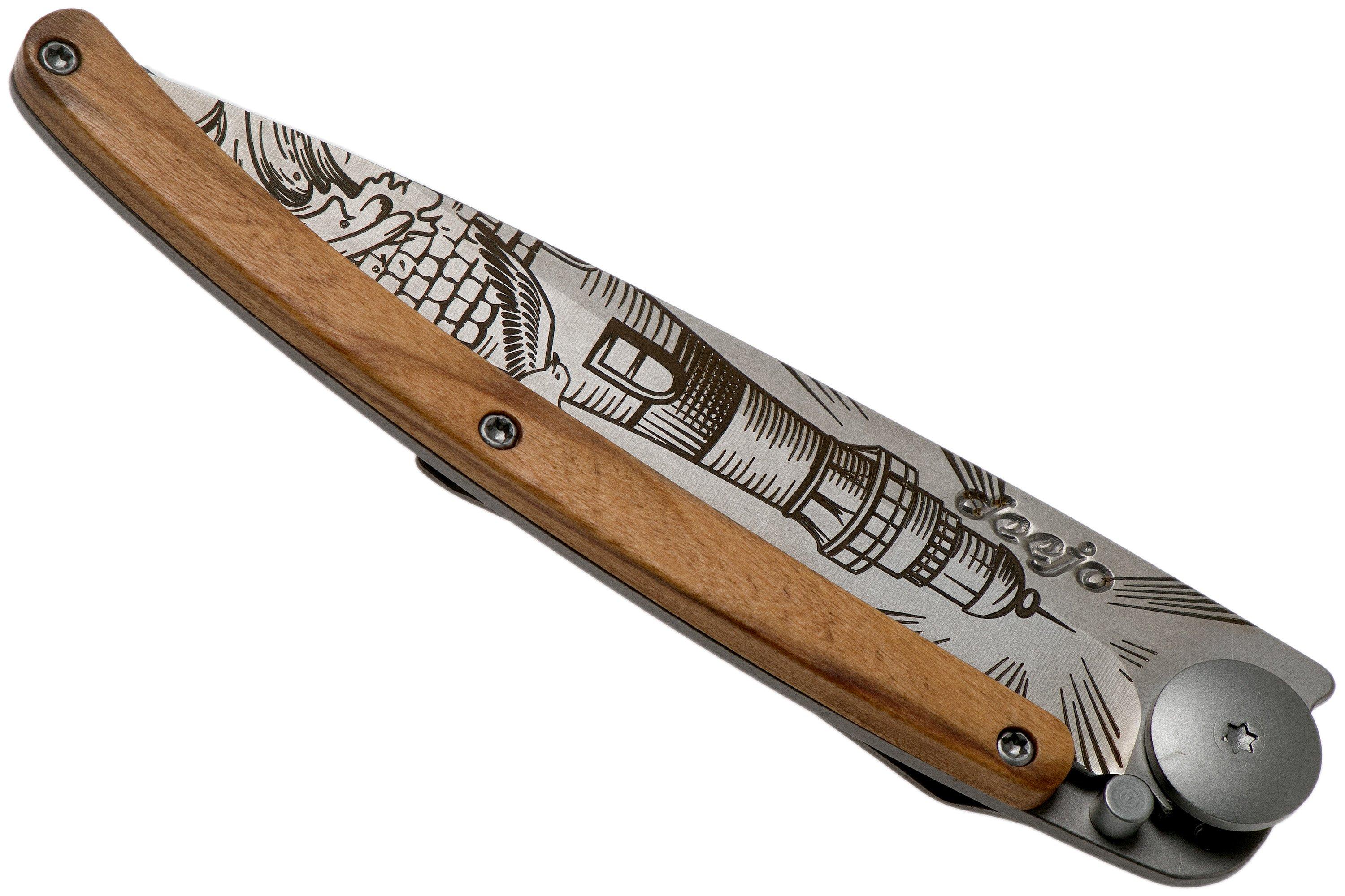 Deejo Tattoo 37g, Olive, Lighthouse 1CB000060 pocket knife ...