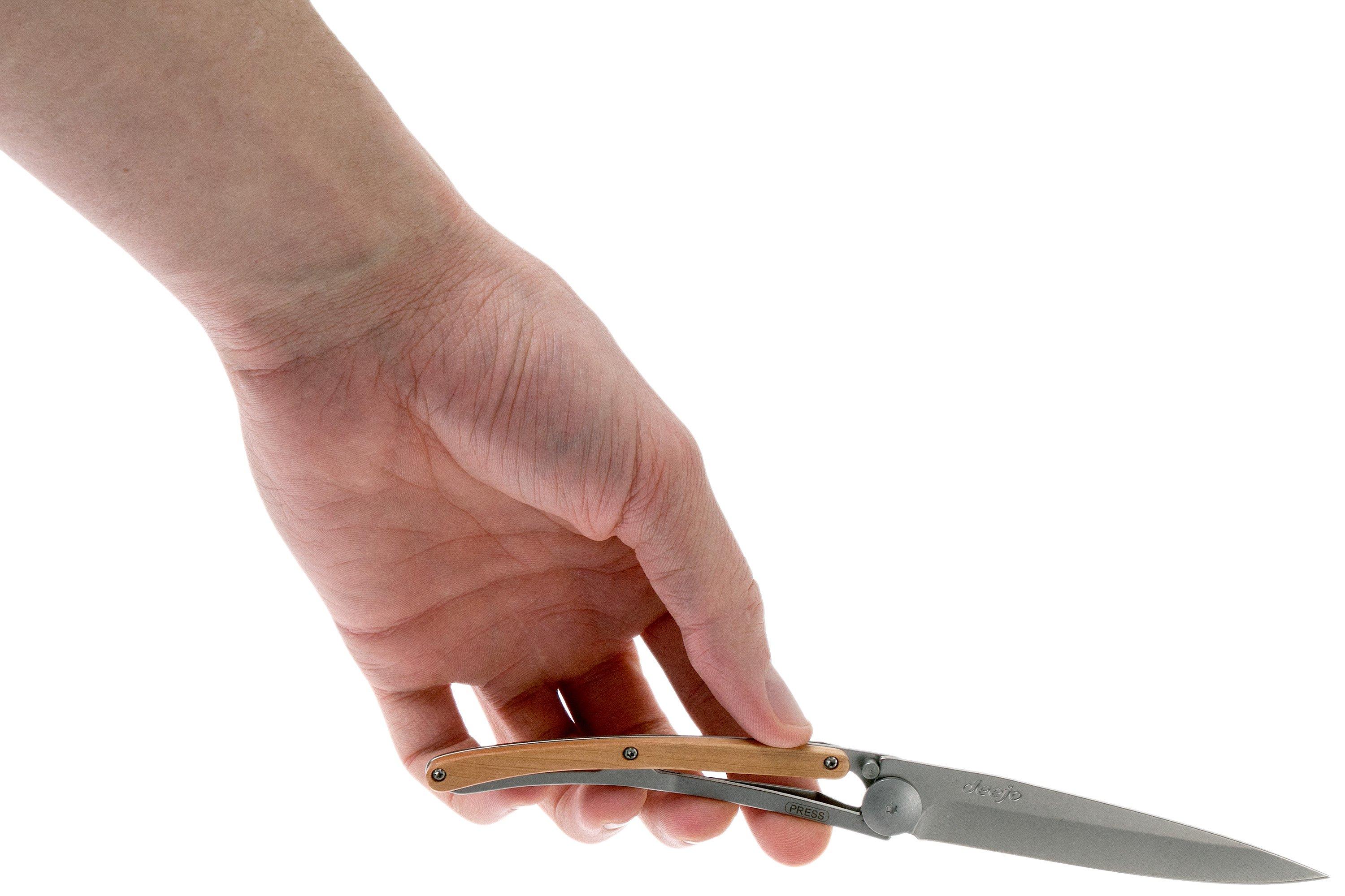 Deejo Wood 37g, Juniper wood 1CBG02 left-handed pocket knife ...