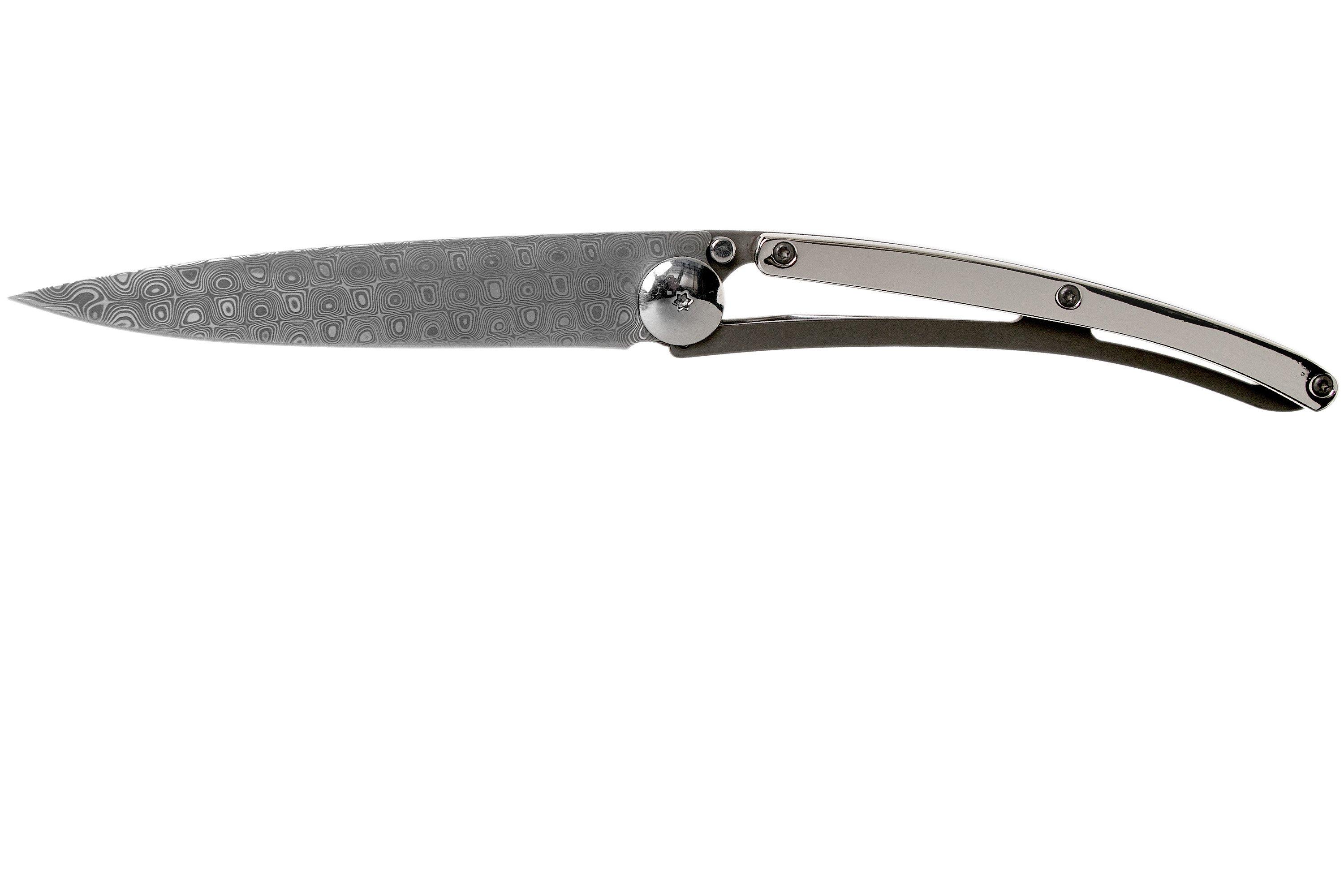 Deejo Prestige Damascus 37g, White Gold Gilded 1DM000001 Taschenmesser ...