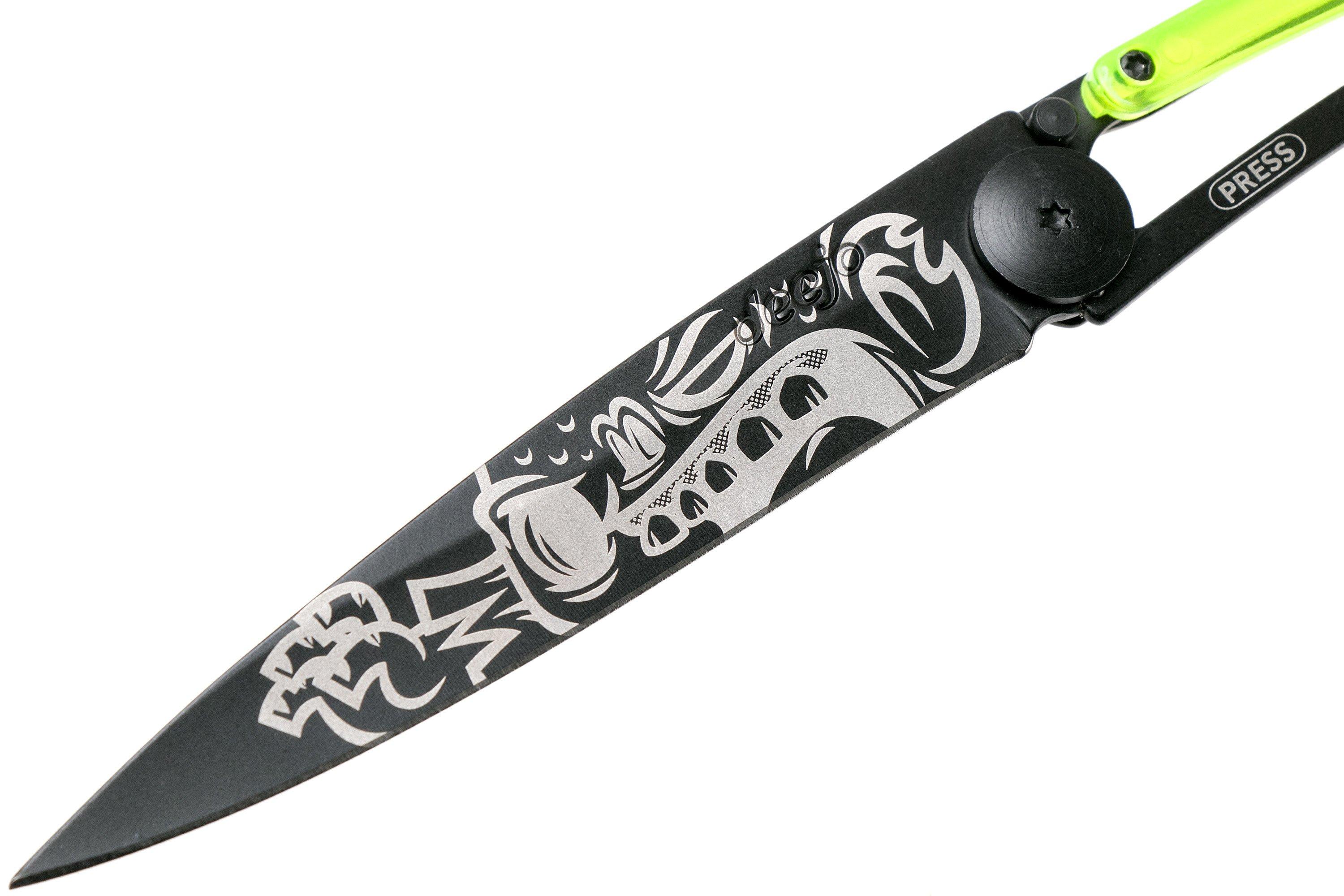 Deejo Tattoo Black Colours 37g, giallo, Zombie 1GB111 coltello da tasca ...