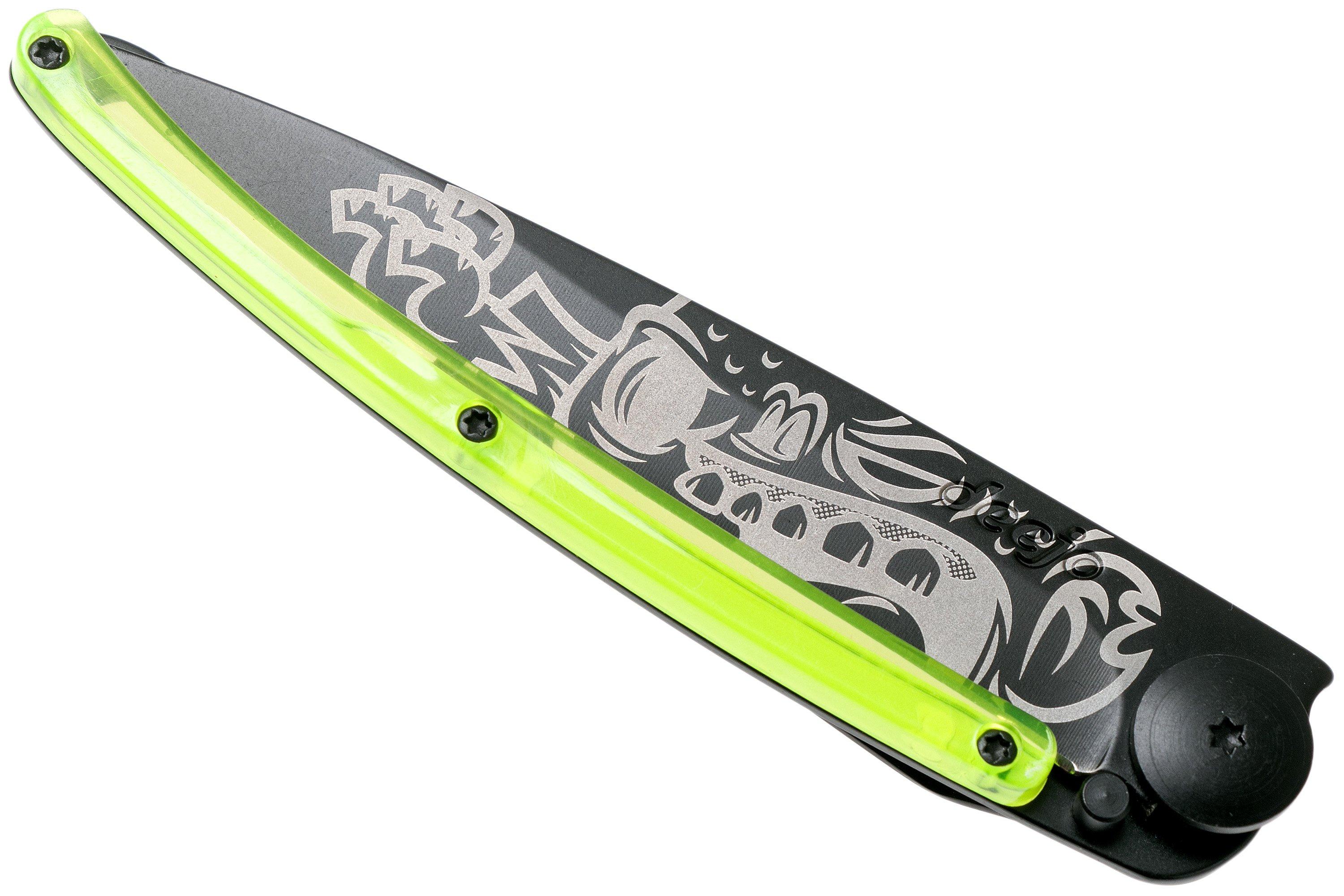Deejo Tattoo Black Colours 37g, giallo, Zombie 1GB111 coltello da tasca ...