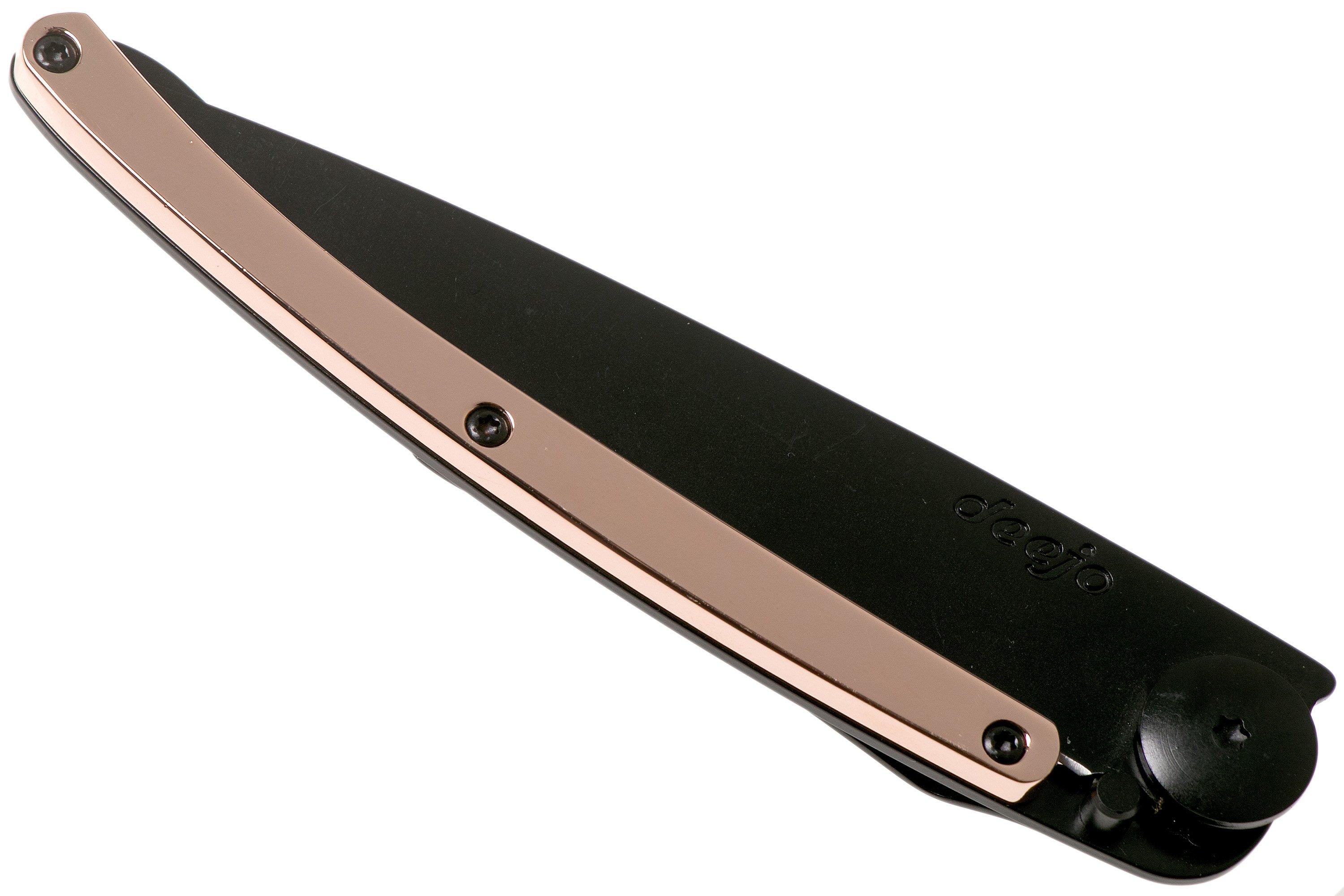 Deejo Gold Black 37g, Pink Gold Gilded 1GM000012 pocket knife ...