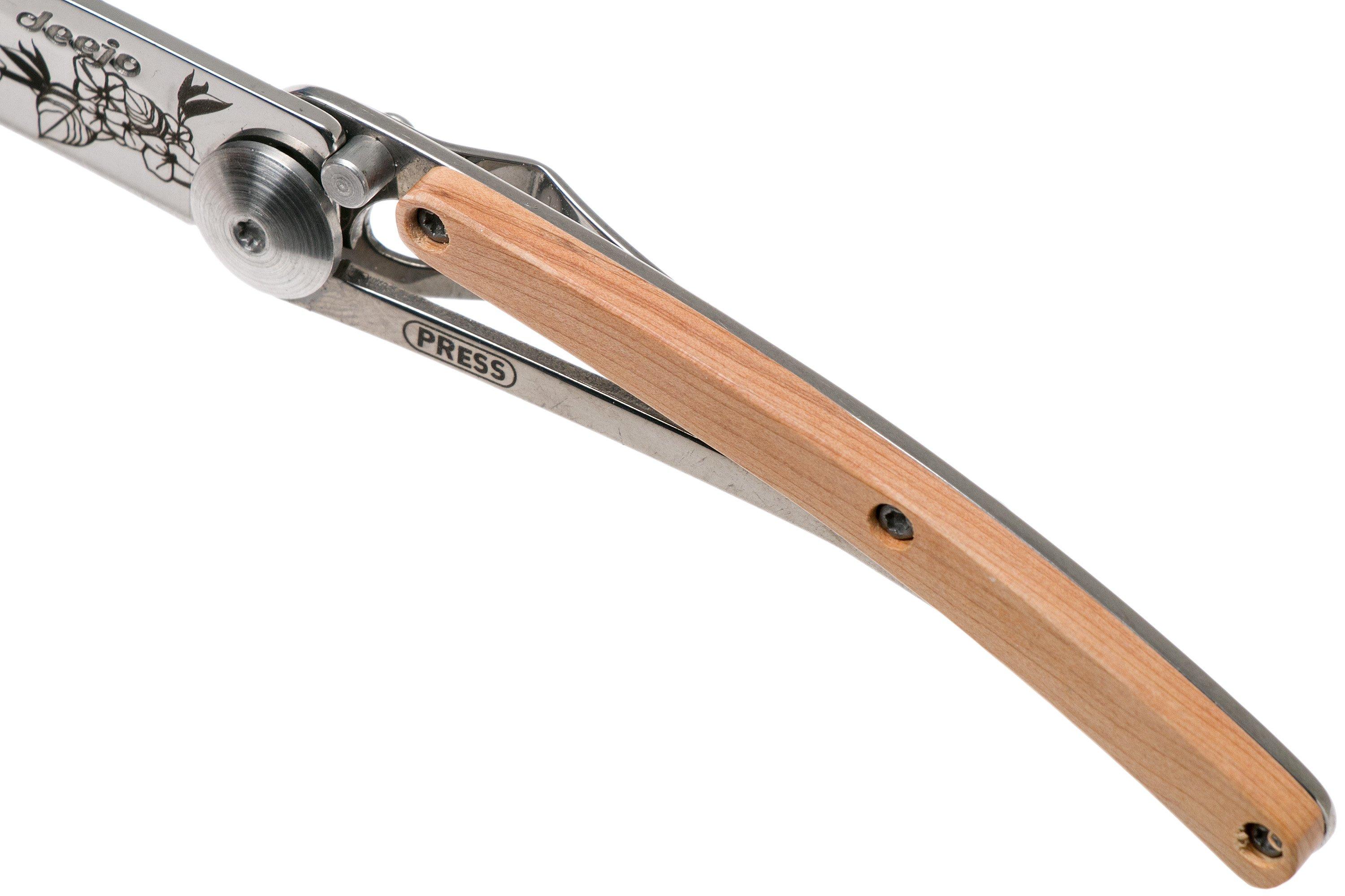 Deejo Tattoo 27g, Juniper wood, Cherry Blossom 9AB022 pocket knife ...