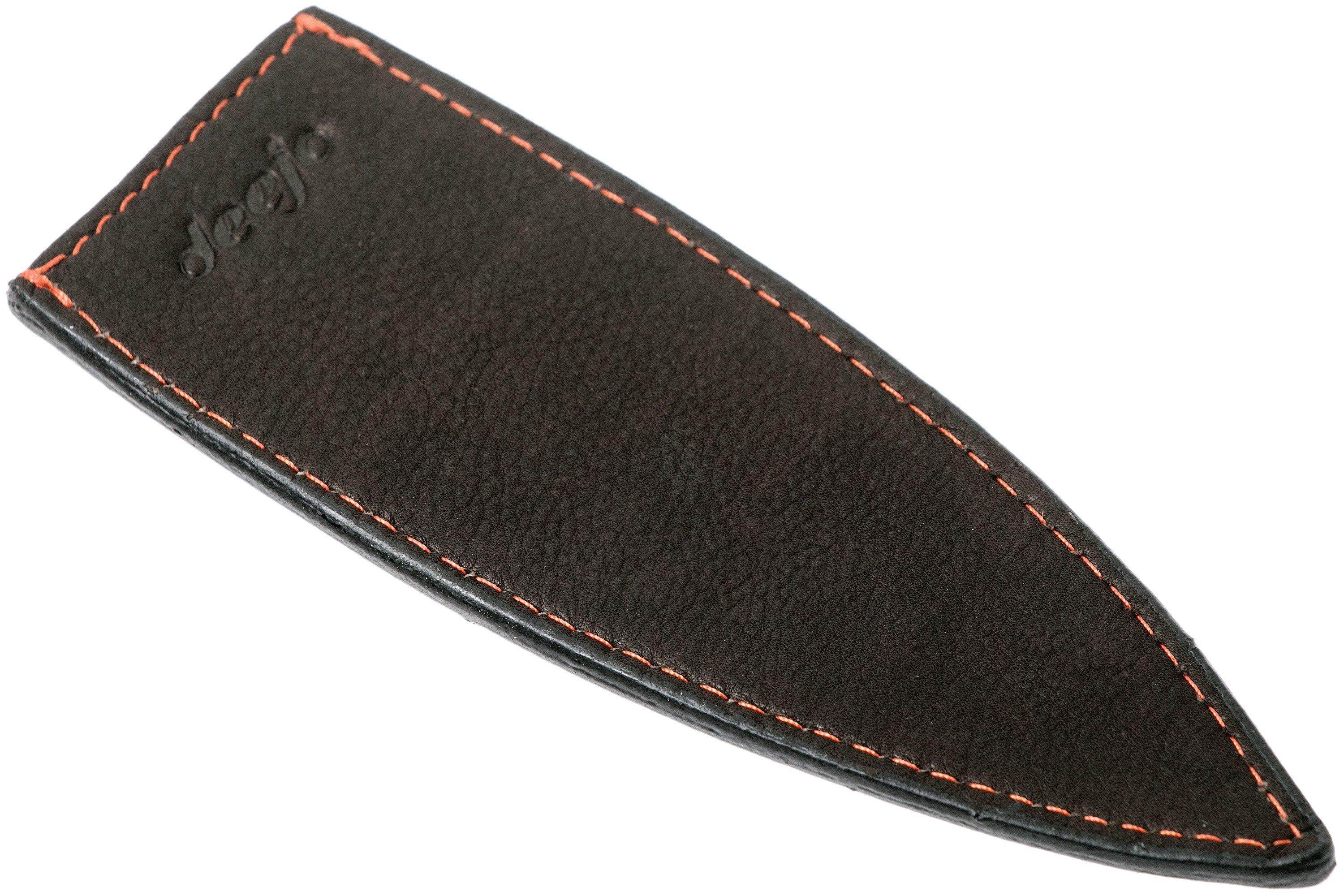 Deejo mocca leather sheath for 37g Deejo, E502 sheath | Advantageously ...
