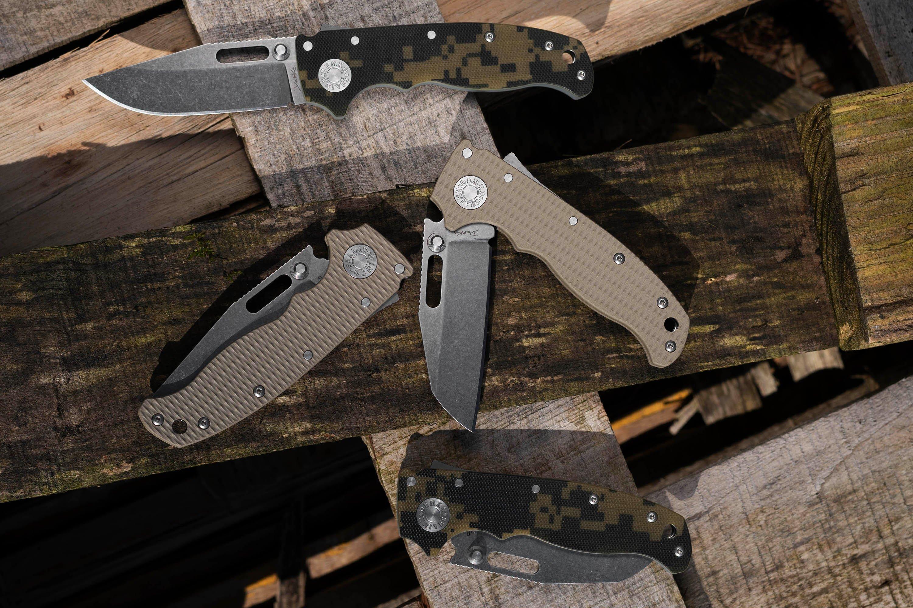 Demko Knives AD20.5 Shark-Lock CPM 3V Clip Point AD205-3V-CPDC Digi ...