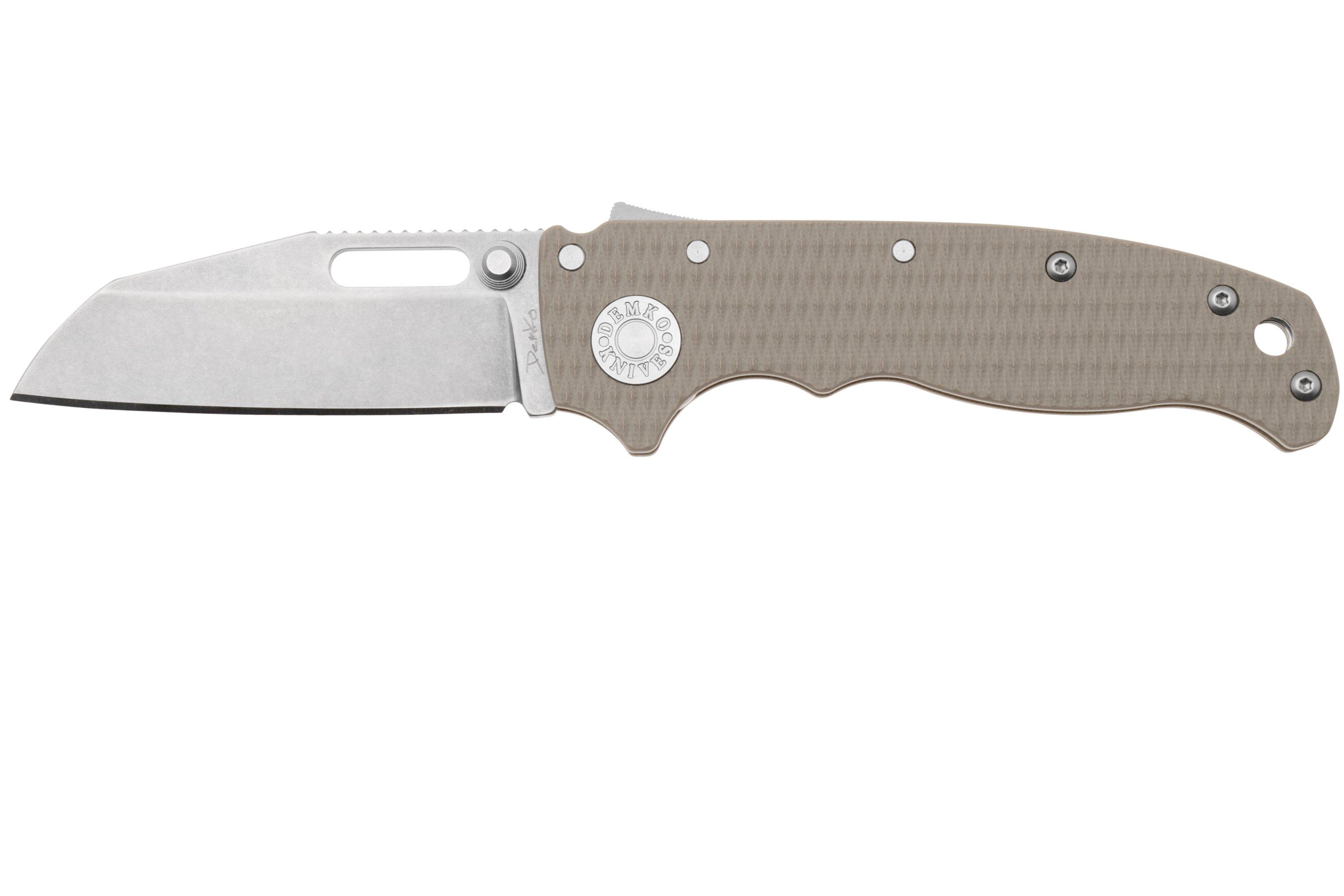 Demko Knives AD20.5 Shark-Lock CPM 3V Shark Foot AD205-3V-SFCT Coyote ...