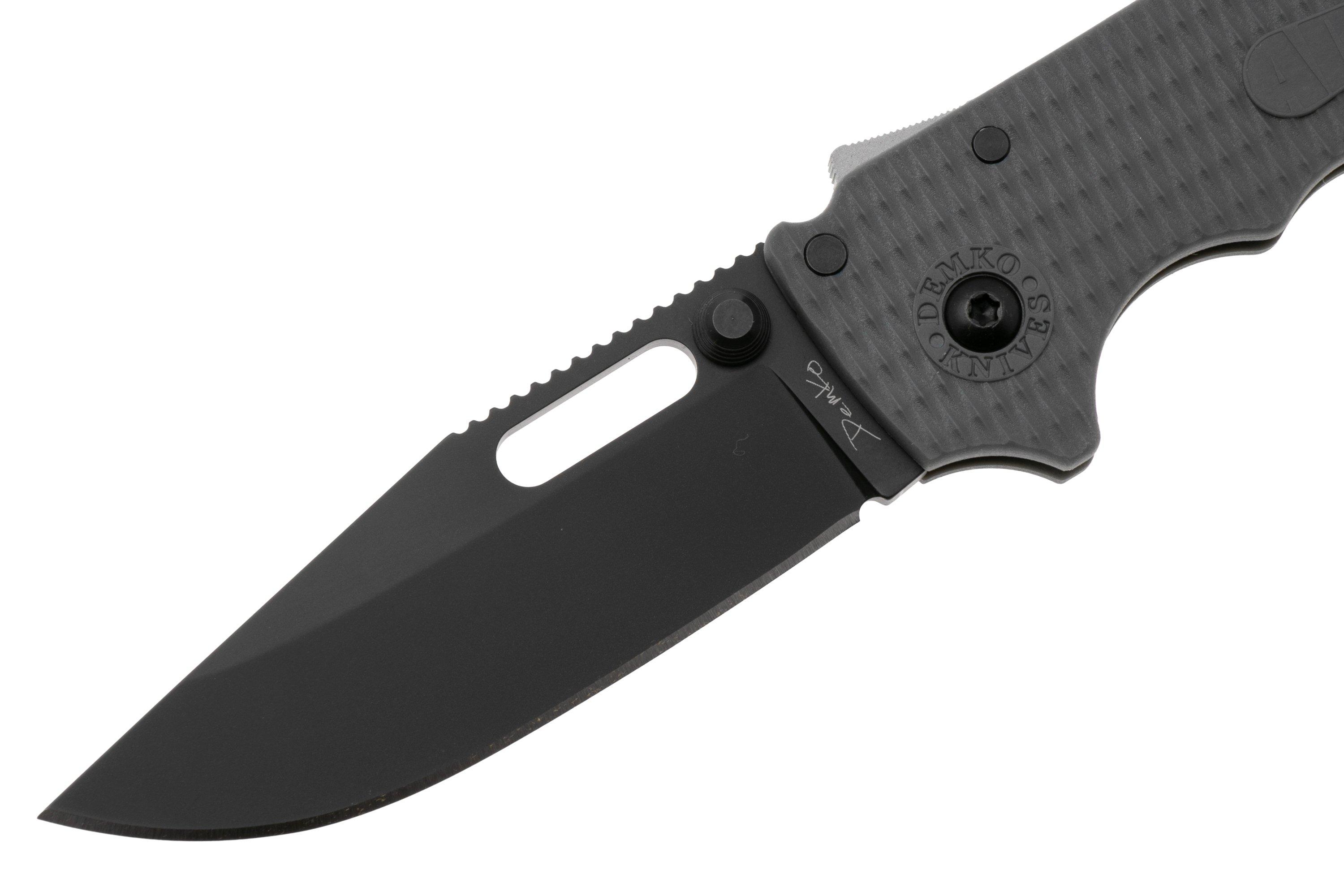Demko AD20.5 Shark-Lock, DLC D2 Clip Point, 205-D2-CP-DLC, Grivory ...