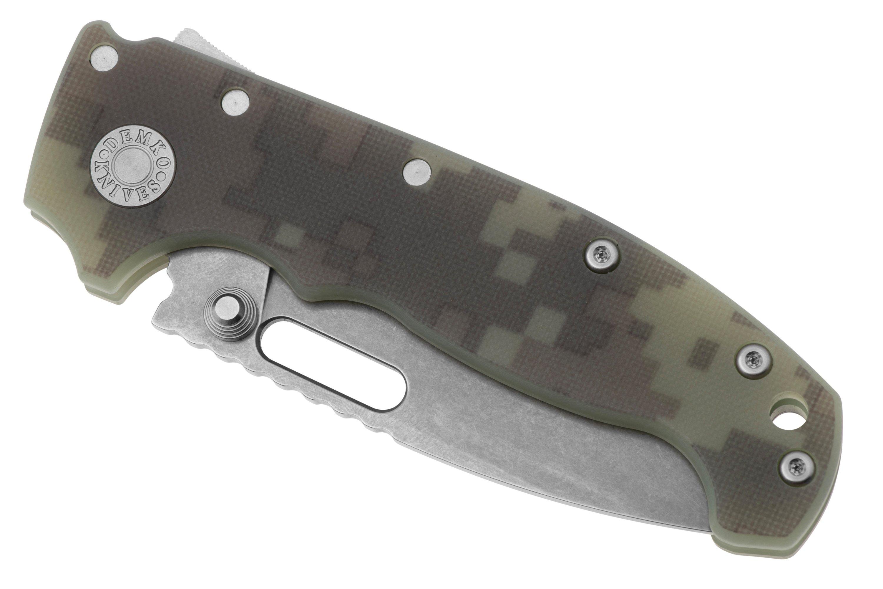 Demko Knives AD20I 1 Slim Shark Lock CPM MagnaCut Drop Point Digi-Camo ...