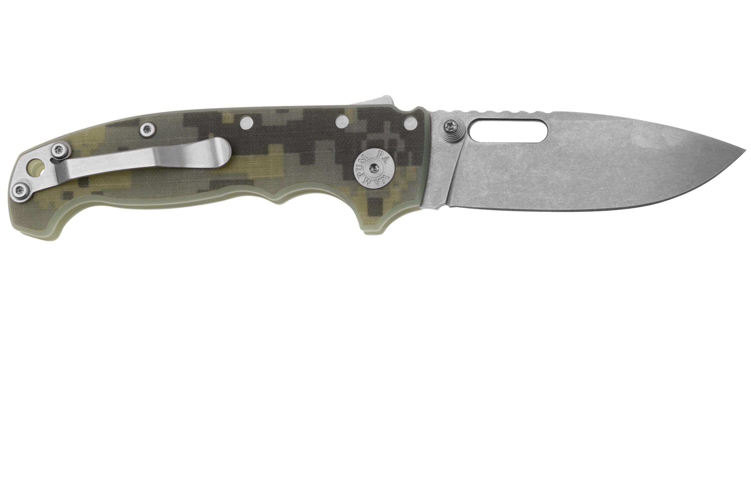 Demko Knives AD20I 3 Slim Shark Lock CPM MagnaCut Drop Point Digi-Camo ...