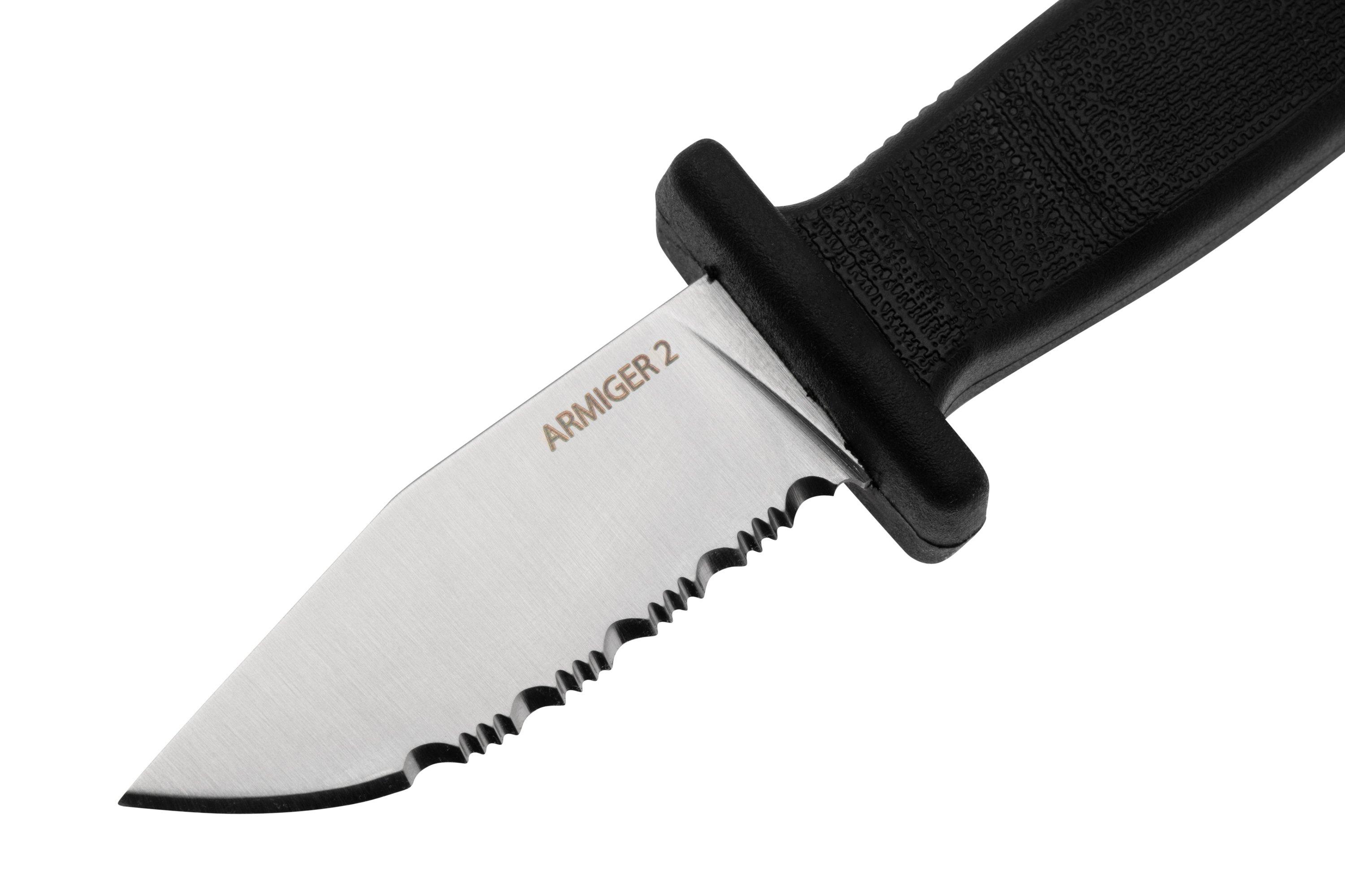 Demko Knives Armiger 2 Serrated Clip Point ARM2-4034SS-CP-SERR Black ...