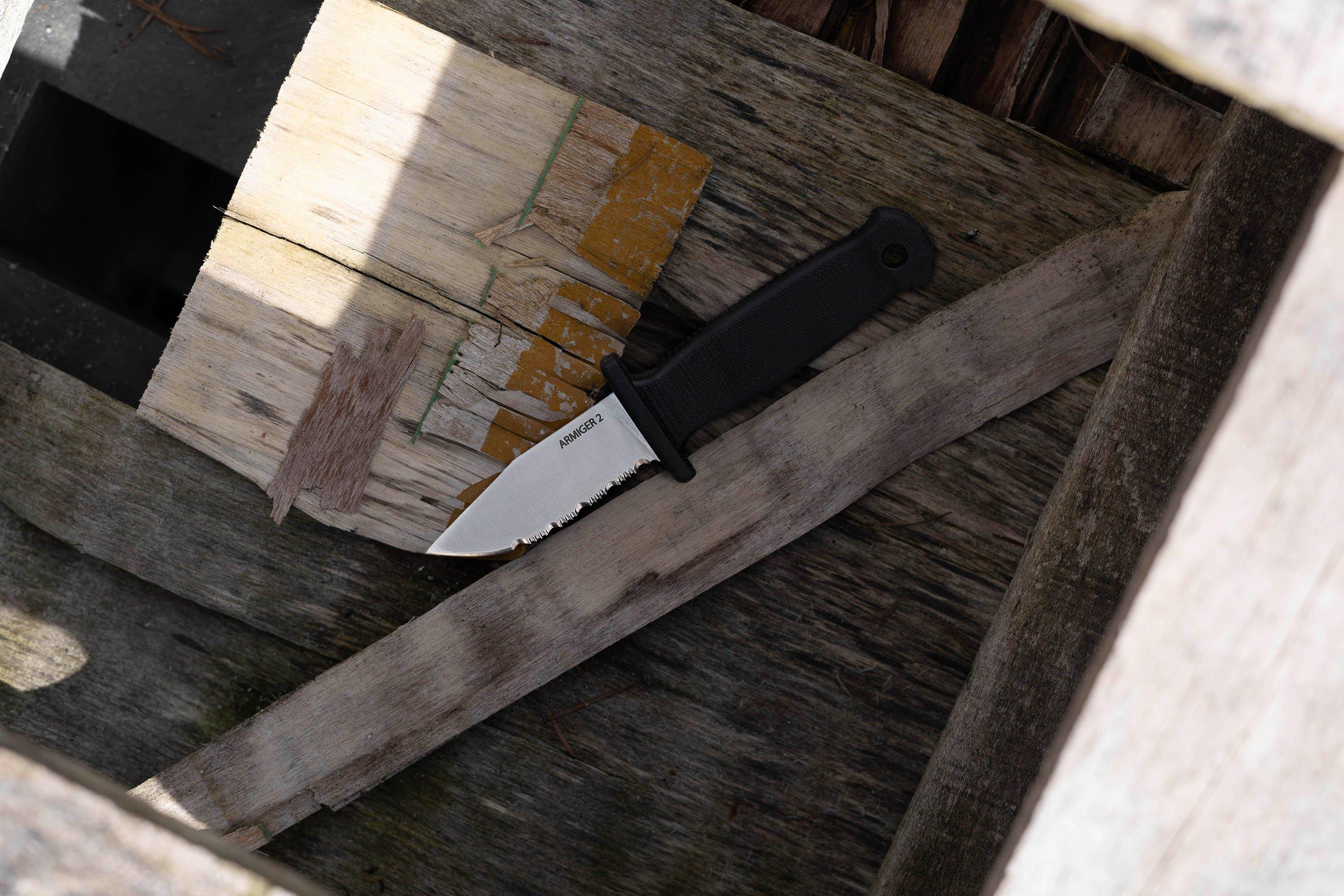 Demko Knives Armiger 2 Serrated Clip Point ARM2-4034SS-CP-SERR Black ...