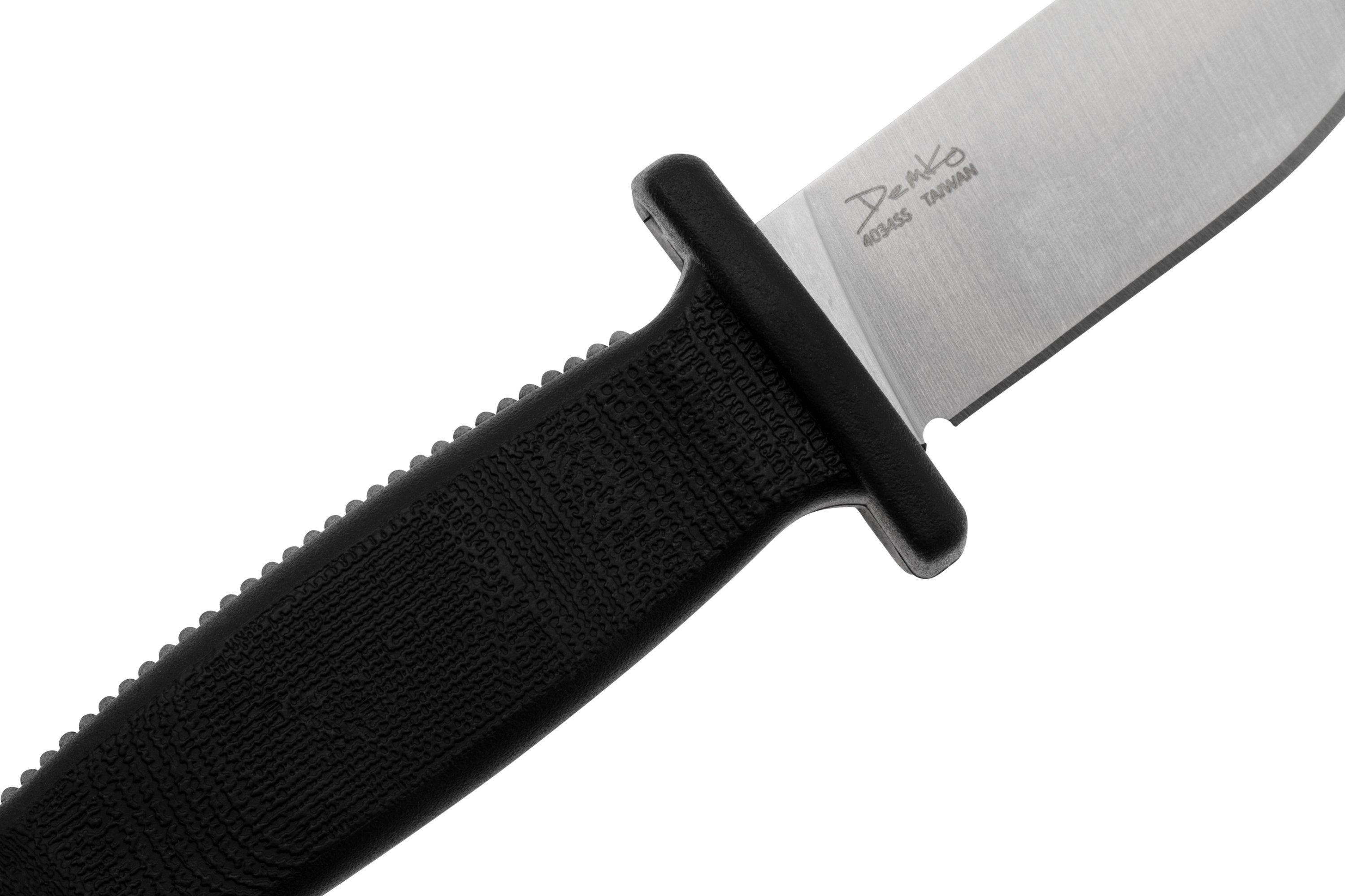 Demko Knives Armiger 2 Clip Point ARM2-4034SS-CP Black TPR, neck knife ...