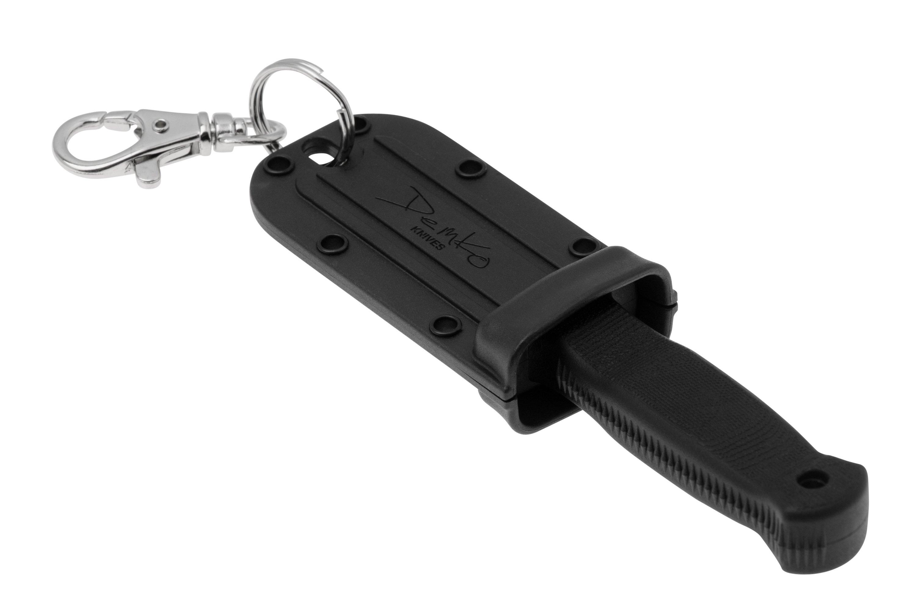 Demko Knives Armiger 2 Clip Point ARM2-4034SS-CP Black TPR, neck knife ...