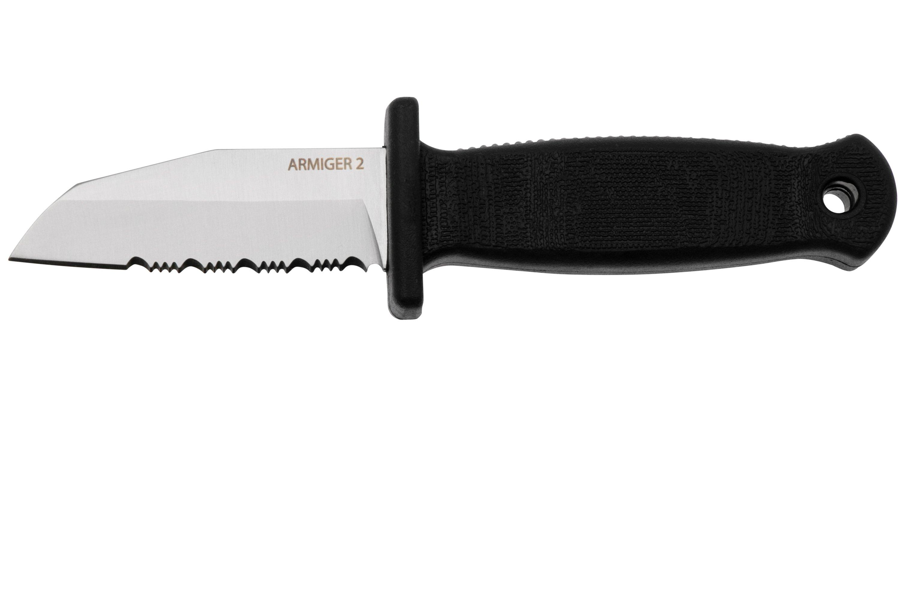 Demko Knives Armiger 2 Serrated Shark Foot ARM2-4034SS-SF-SERR Black ...