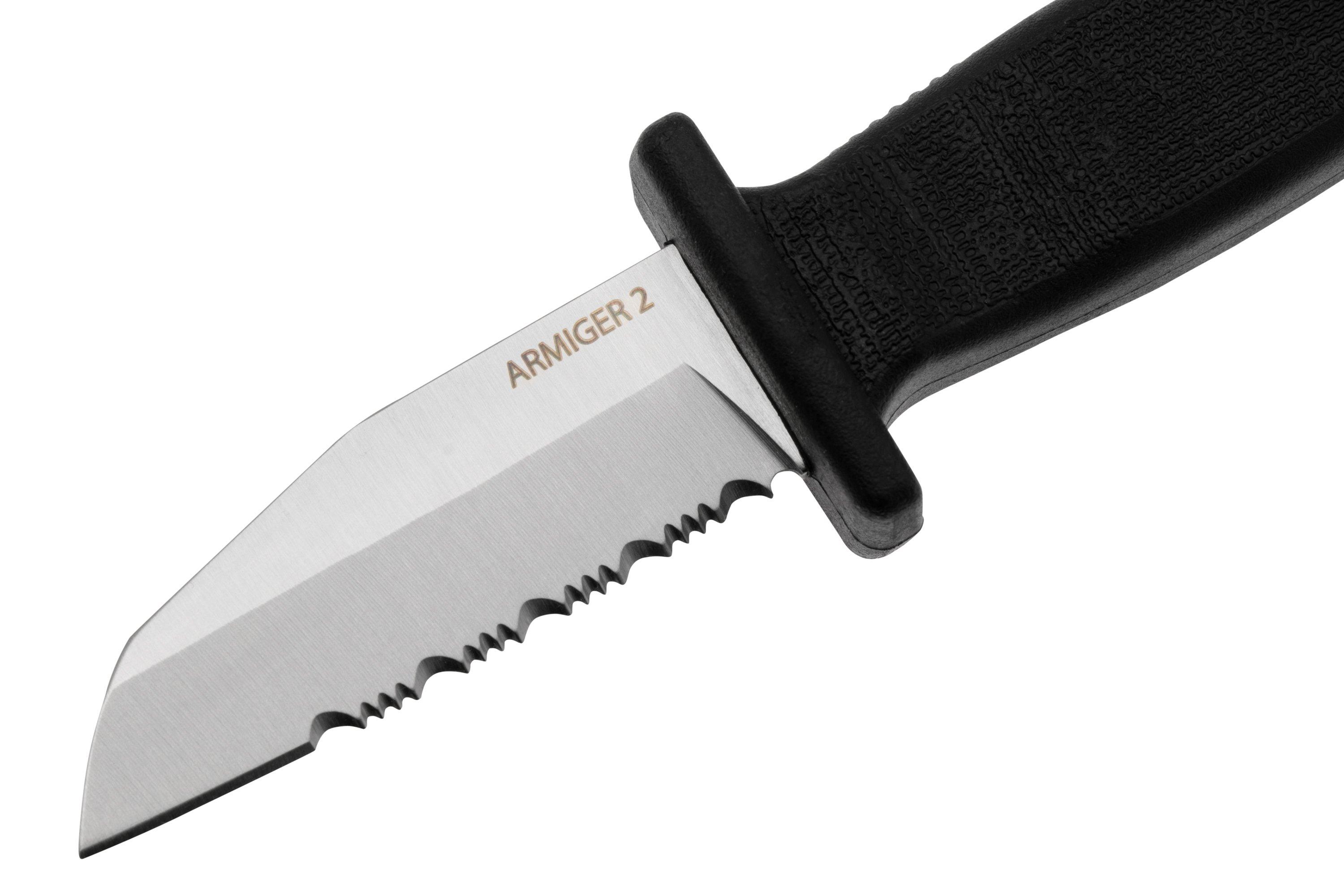 Demko Knives Armiger 2 Serrated Shark Foot ARM2-4034SS-SF-SERR Black ...