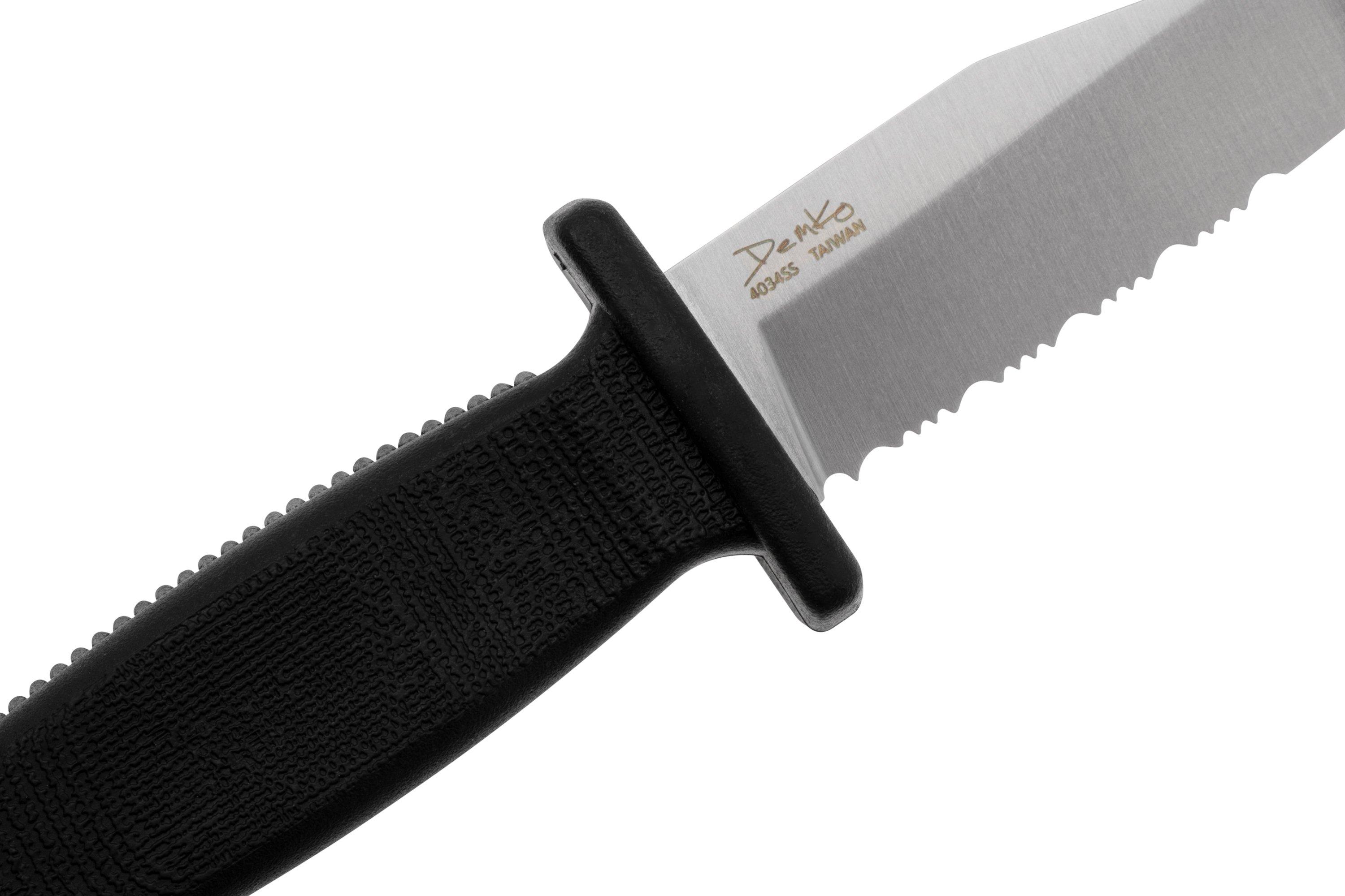 Demko Knives Armiger 2 Serrated Shark Foot ARM2-4034SS-SF-SERR Black ...