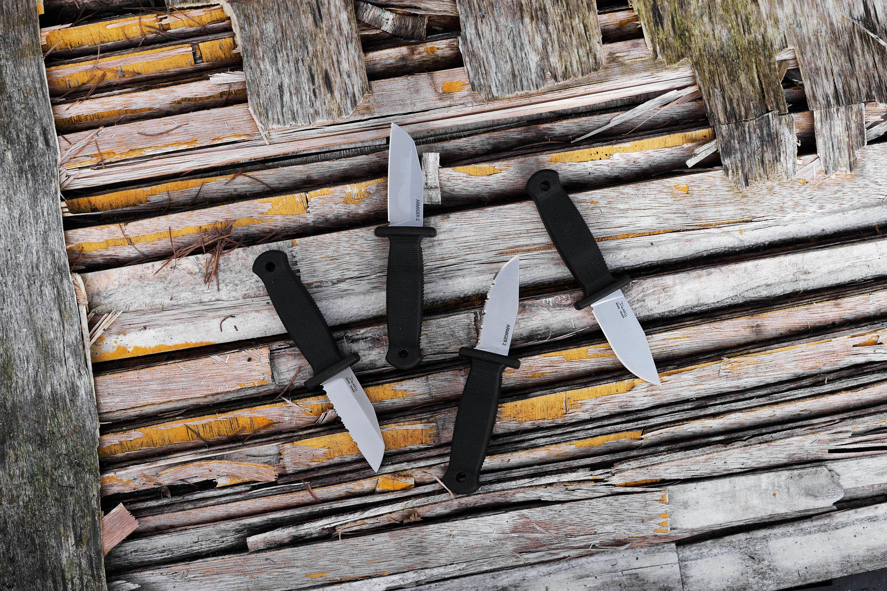 Demko Knives Armiger 2 Serrated Shark Foot ARM2-4034SS-SF-SERR Black ...