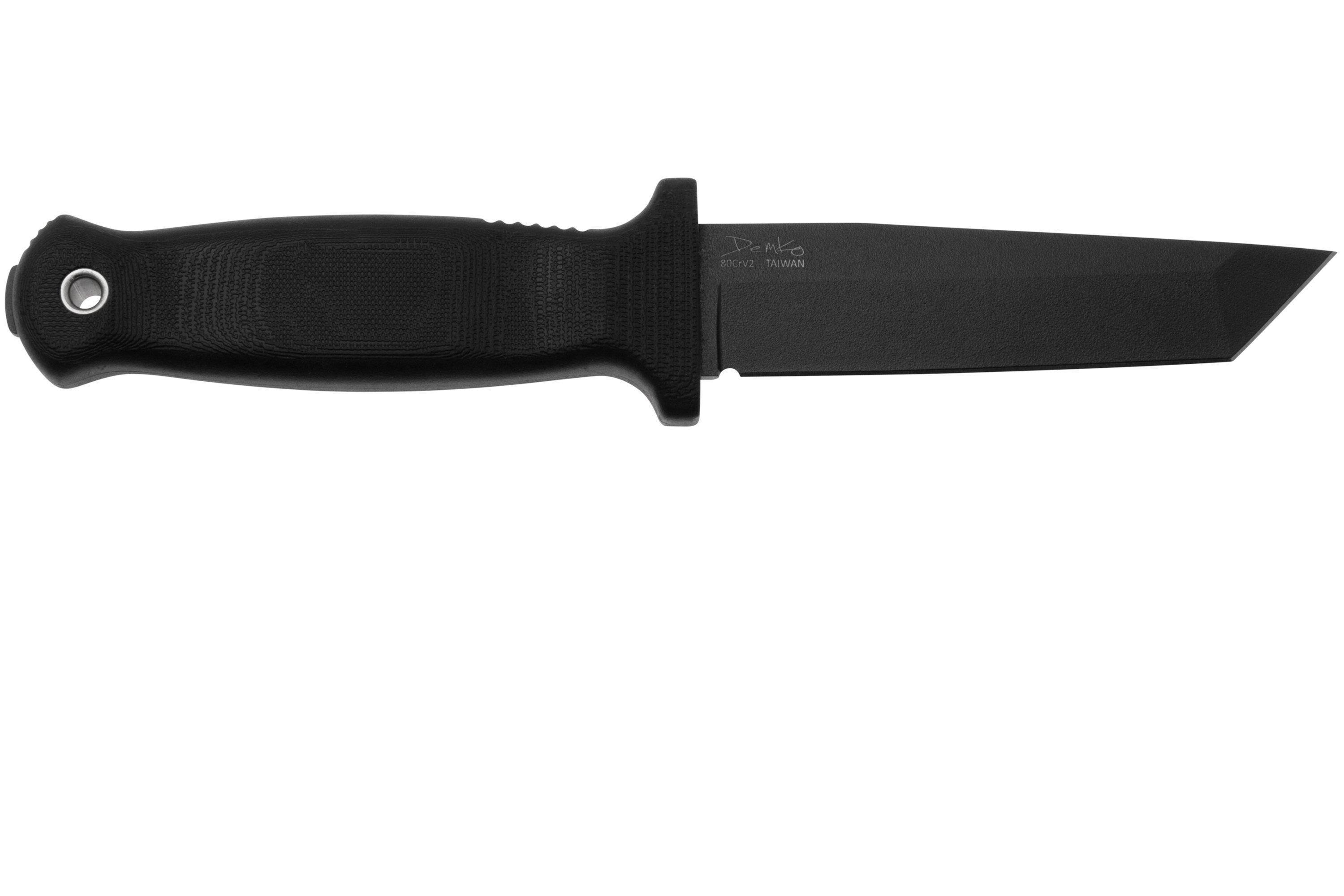 Demko Knives Armiger 4 Tanto Point ARM4-80CrV2-BLK-TP Black TPR ...