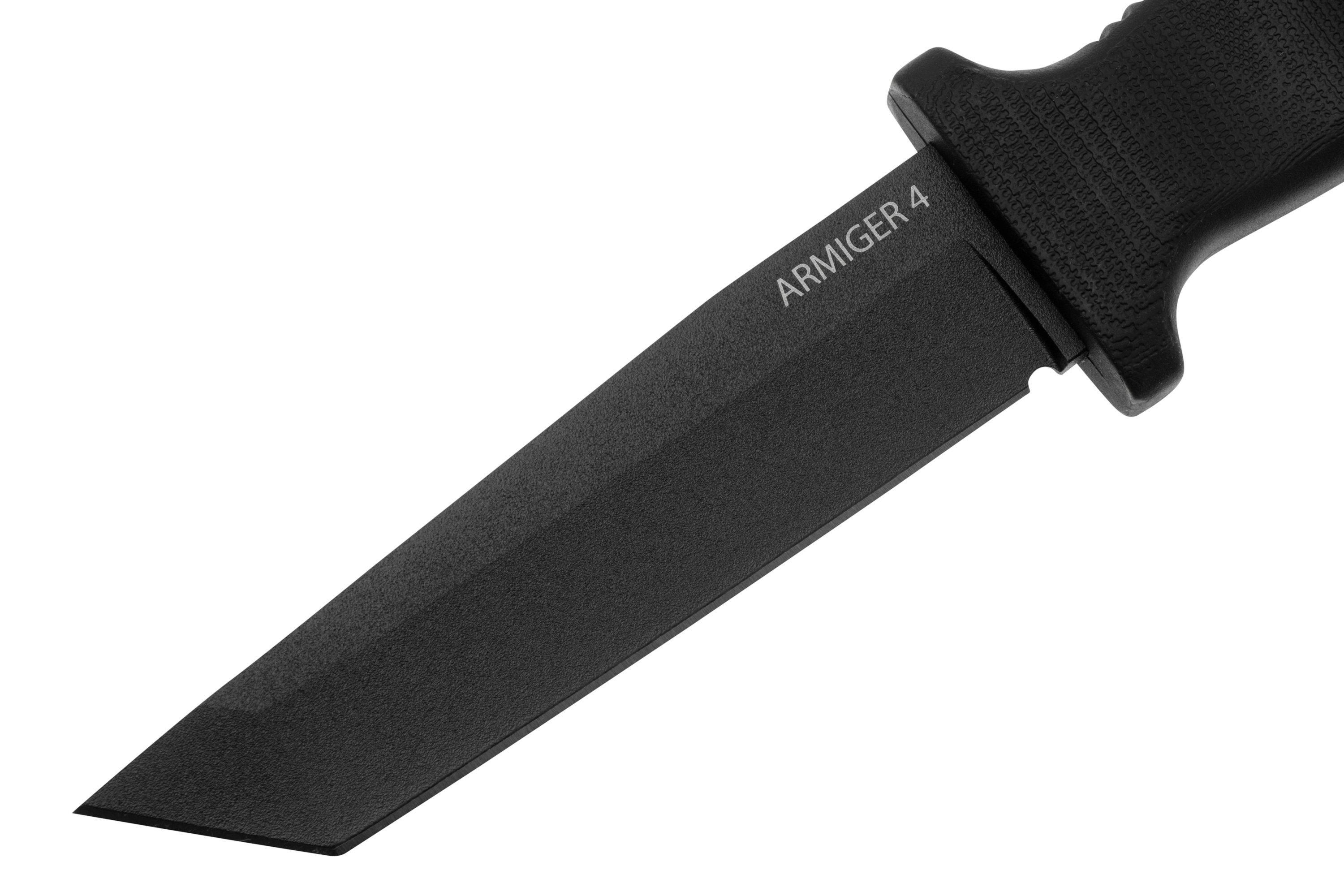 Demko Knives Armiger 4 Tanto Point ARM4-80CrV2-BLK-TP Black TPR ...