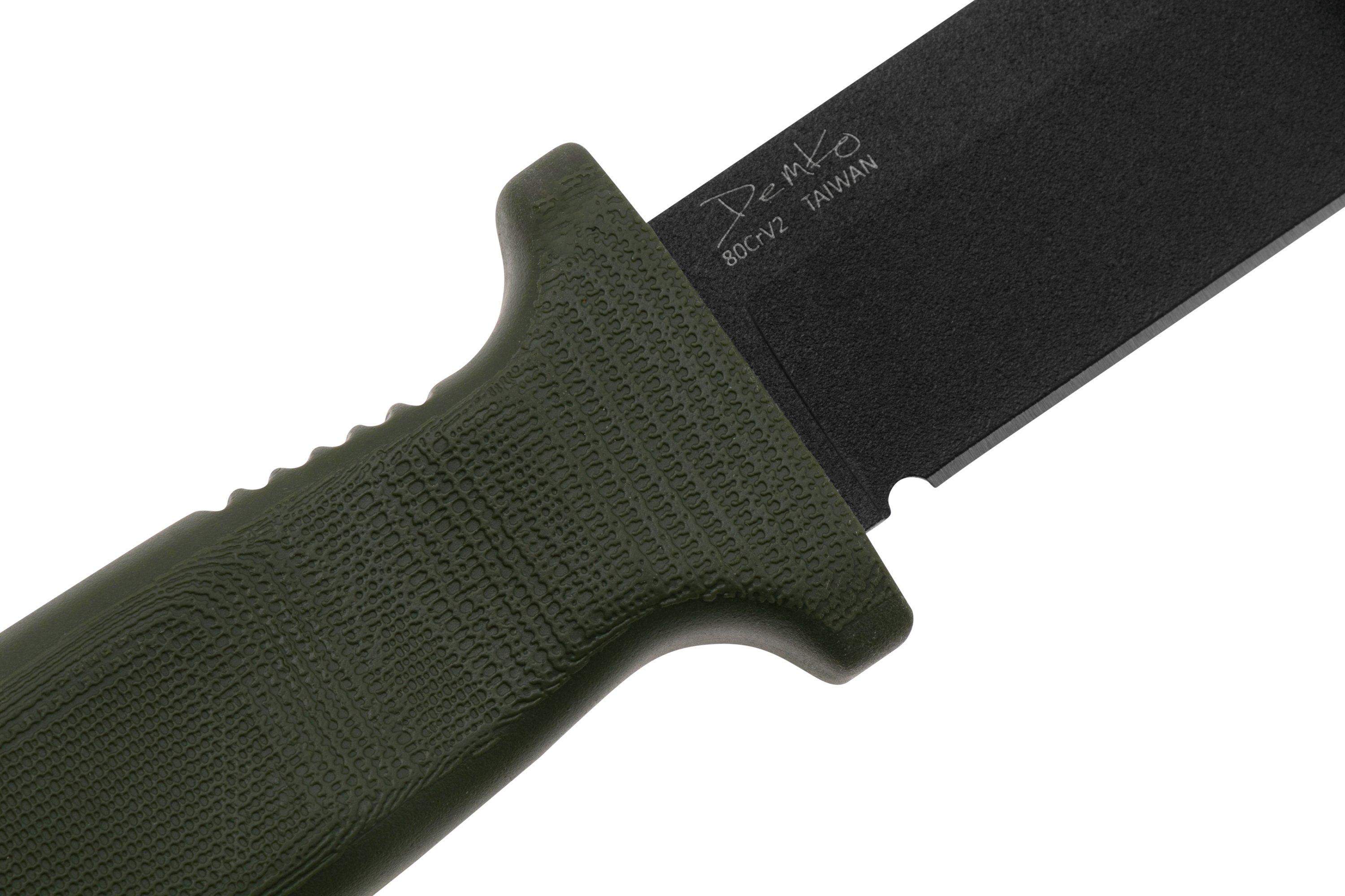 Demko Knives Armiger 4 Clip Point ARM4-80CrV2-OD-CLP OD-Green TPR ...