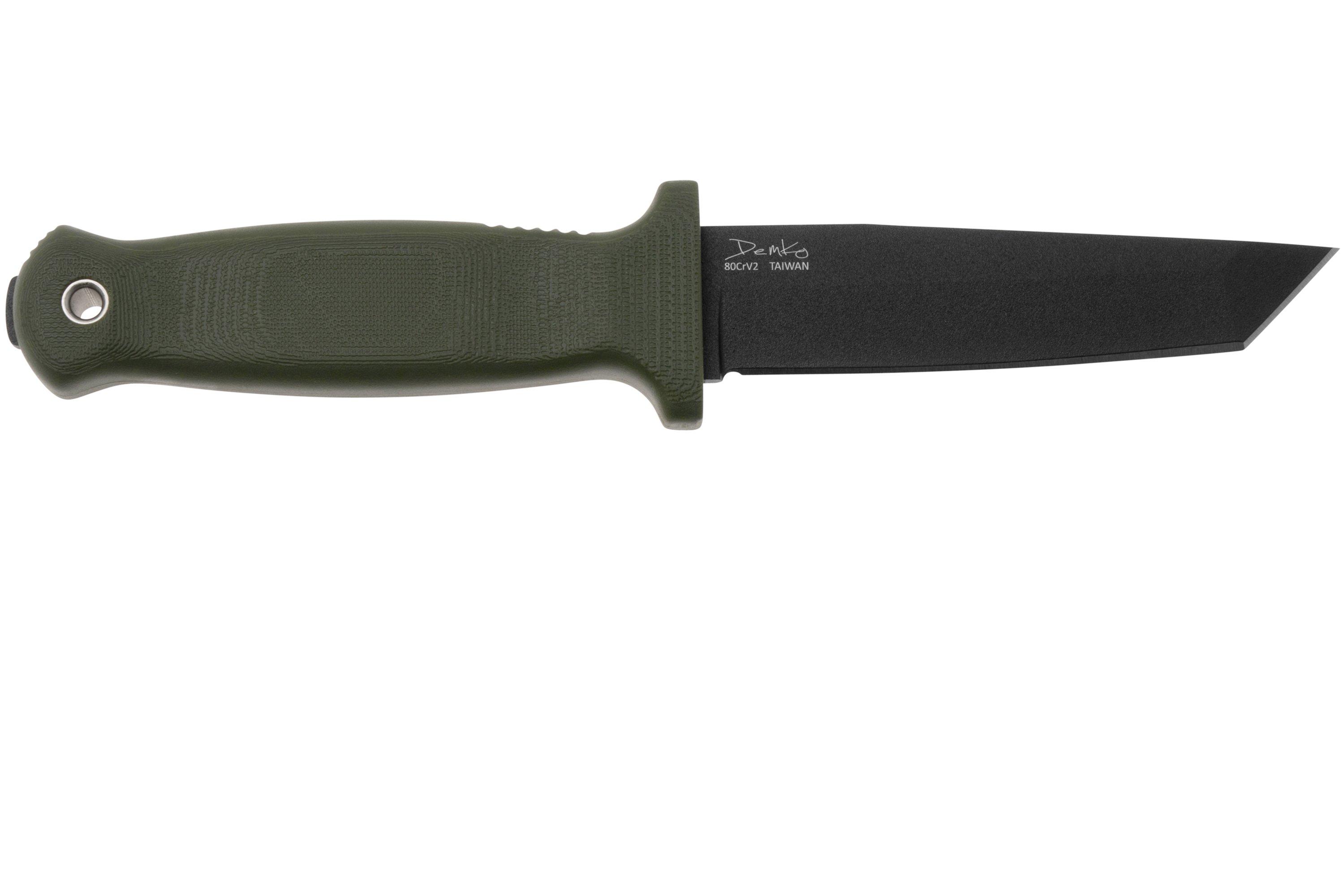 Demko Knives Armiger 4 Tanto Point ARM4-80CrV2-OD-TP OD-Green TPR ...