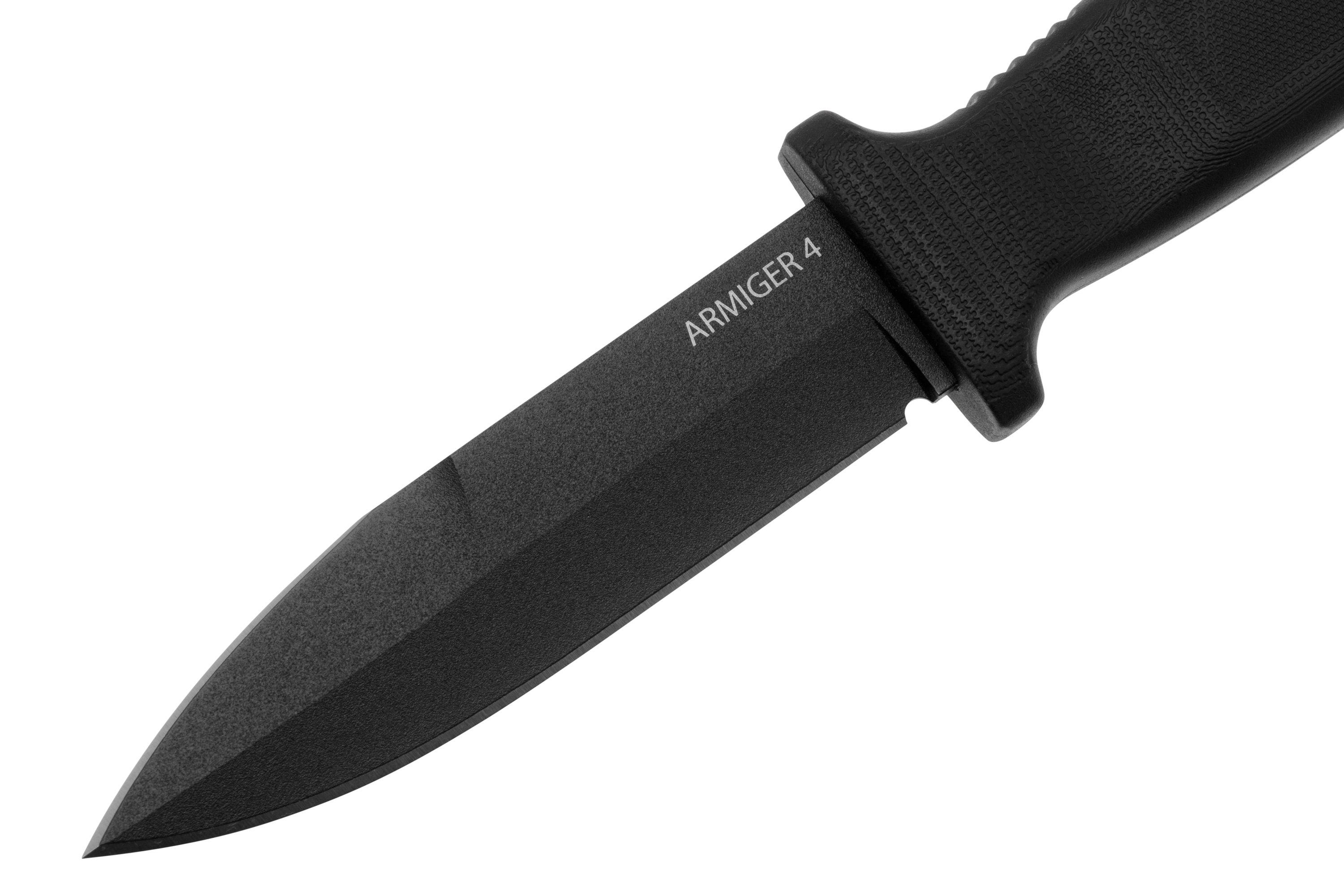 Demko Knives Armiger 4 Spear Point ARM4-80CrV2-BLK-SPR Black TPR ...