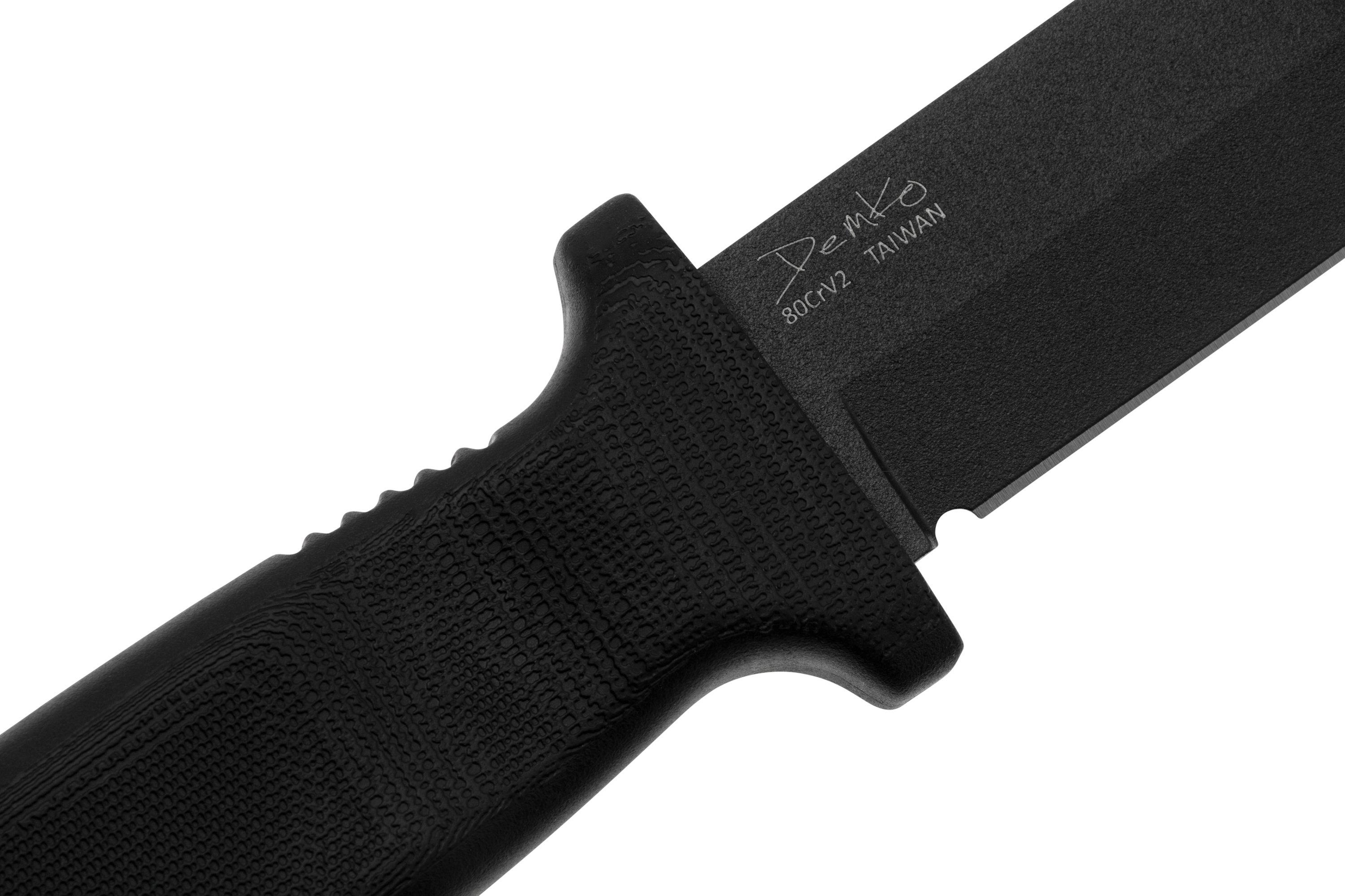 Demko Knives Armiger 4 Spear Point ARM4-80CrV2-BLK-SPR Black TPR ...