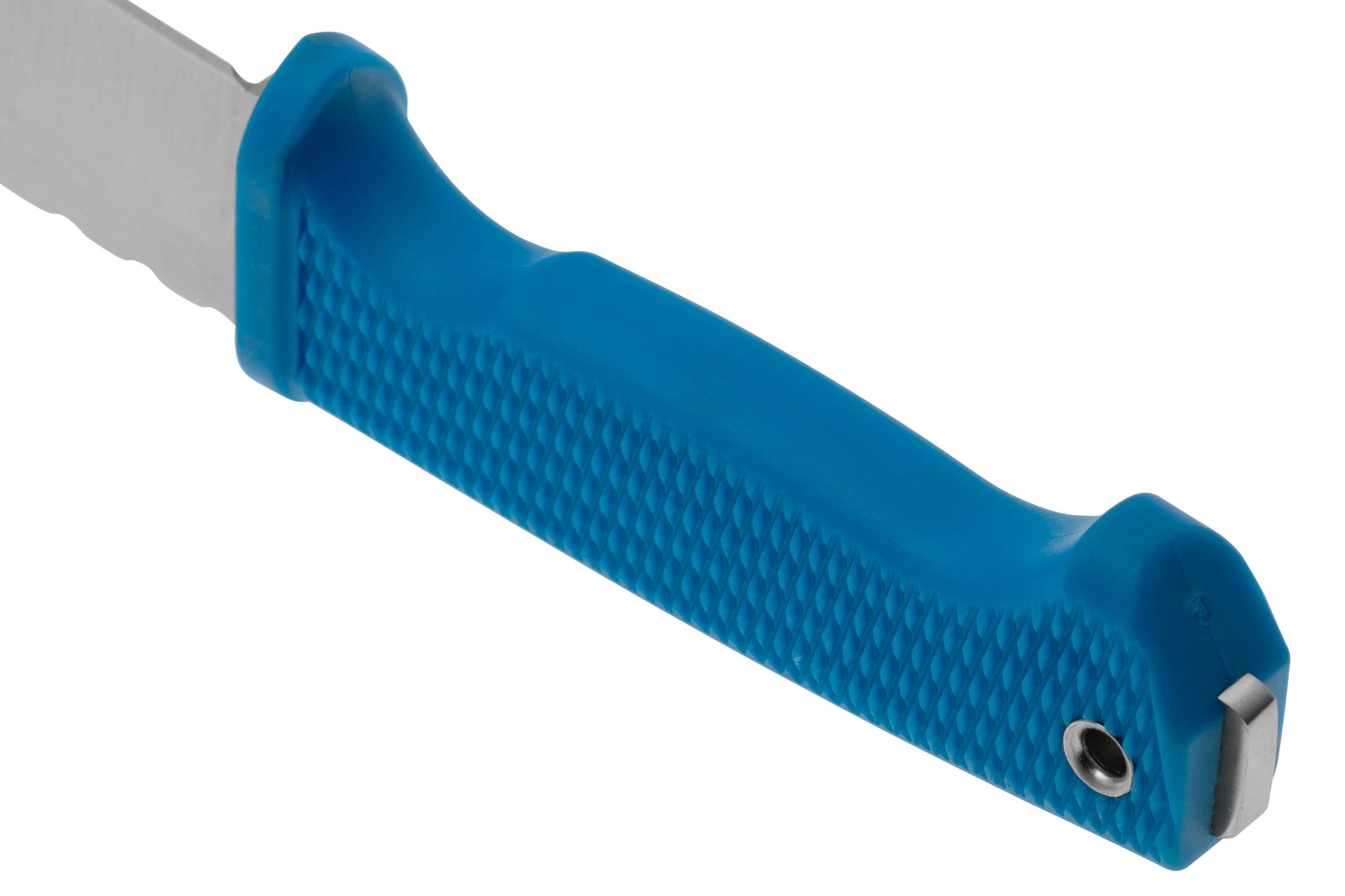 Demko Knives FreeReign AUS10A Drop Point FR-10A-BLU Blue Rubber ...