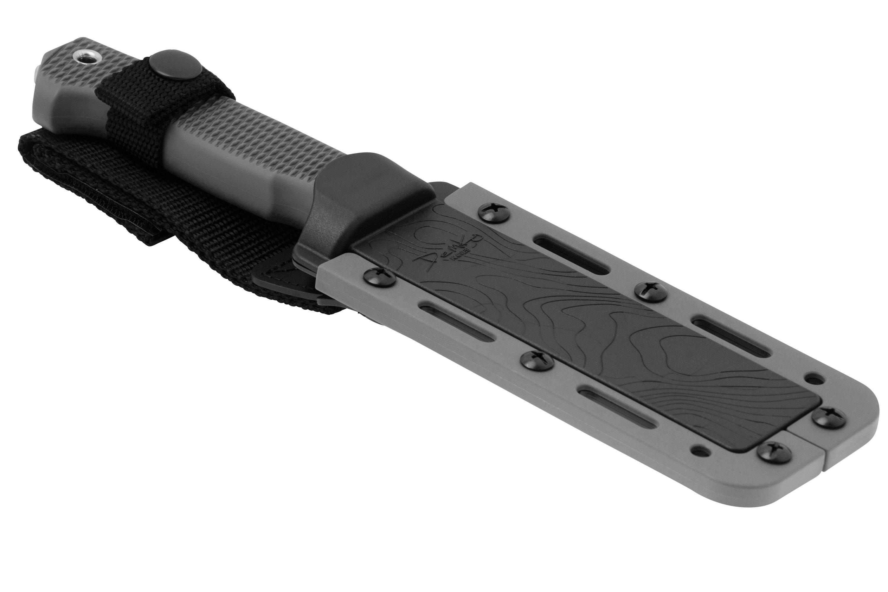 Demko Knives FreeReign AUS10A Drop Point FR-10A-GREY Grey Rubber ...