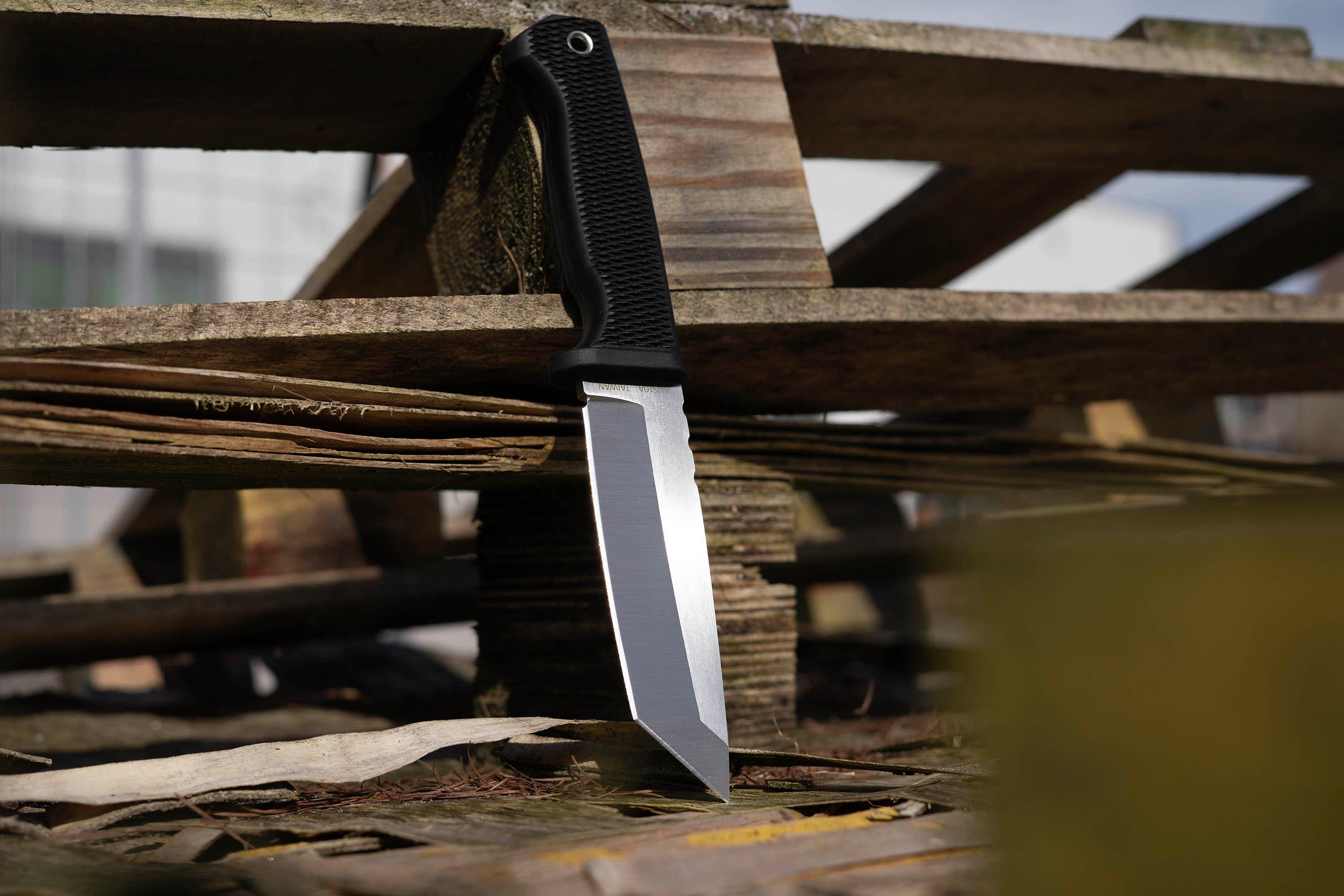 Demko Knives FreeReign AUS10A Tanto FR-10A-TBL Black Rubber, outdoor ...