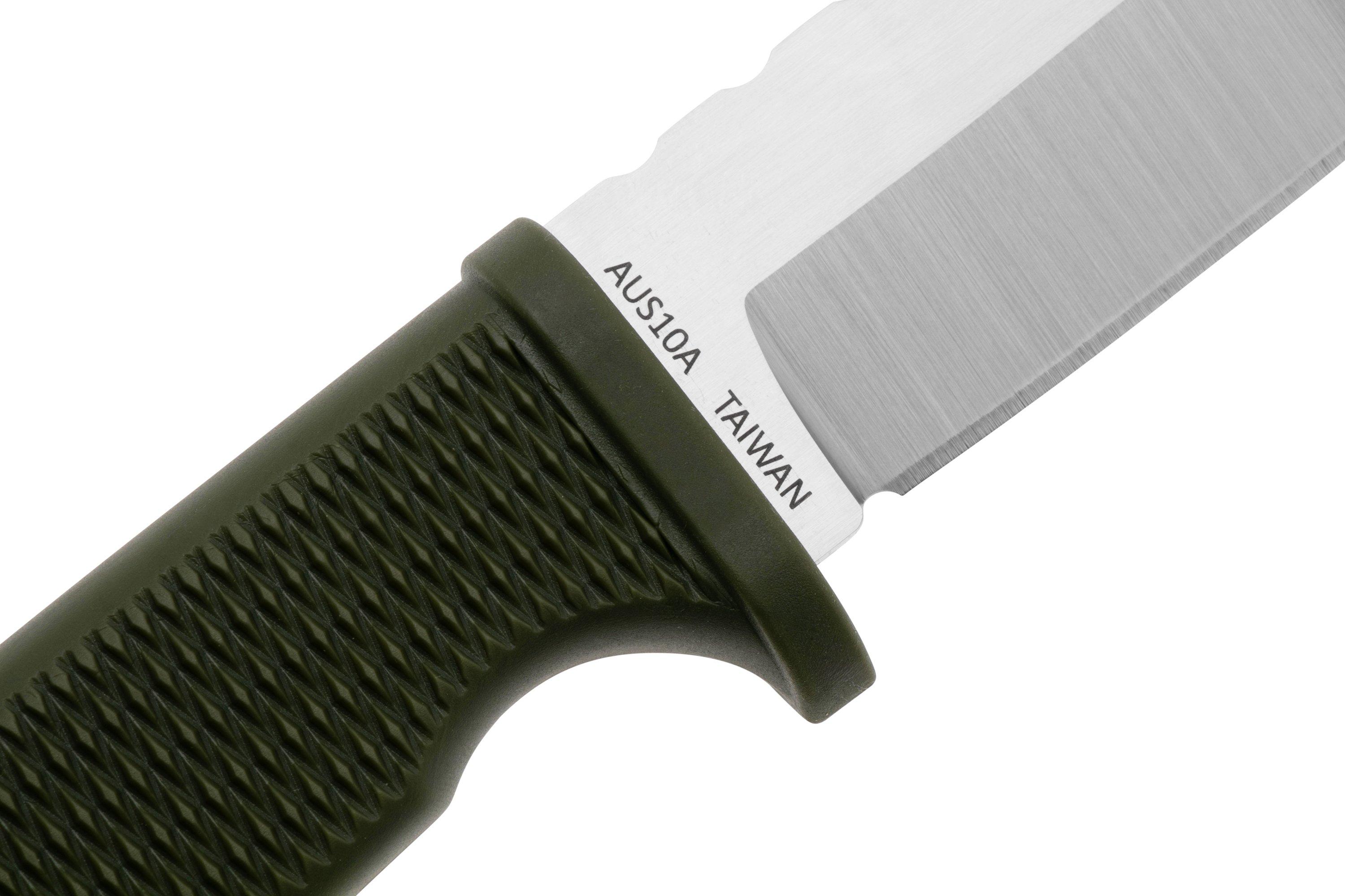 Demko Knives FreeReign AUS10A Tanto FR-10A-TOD OD-Green Rubber, outdoor ...