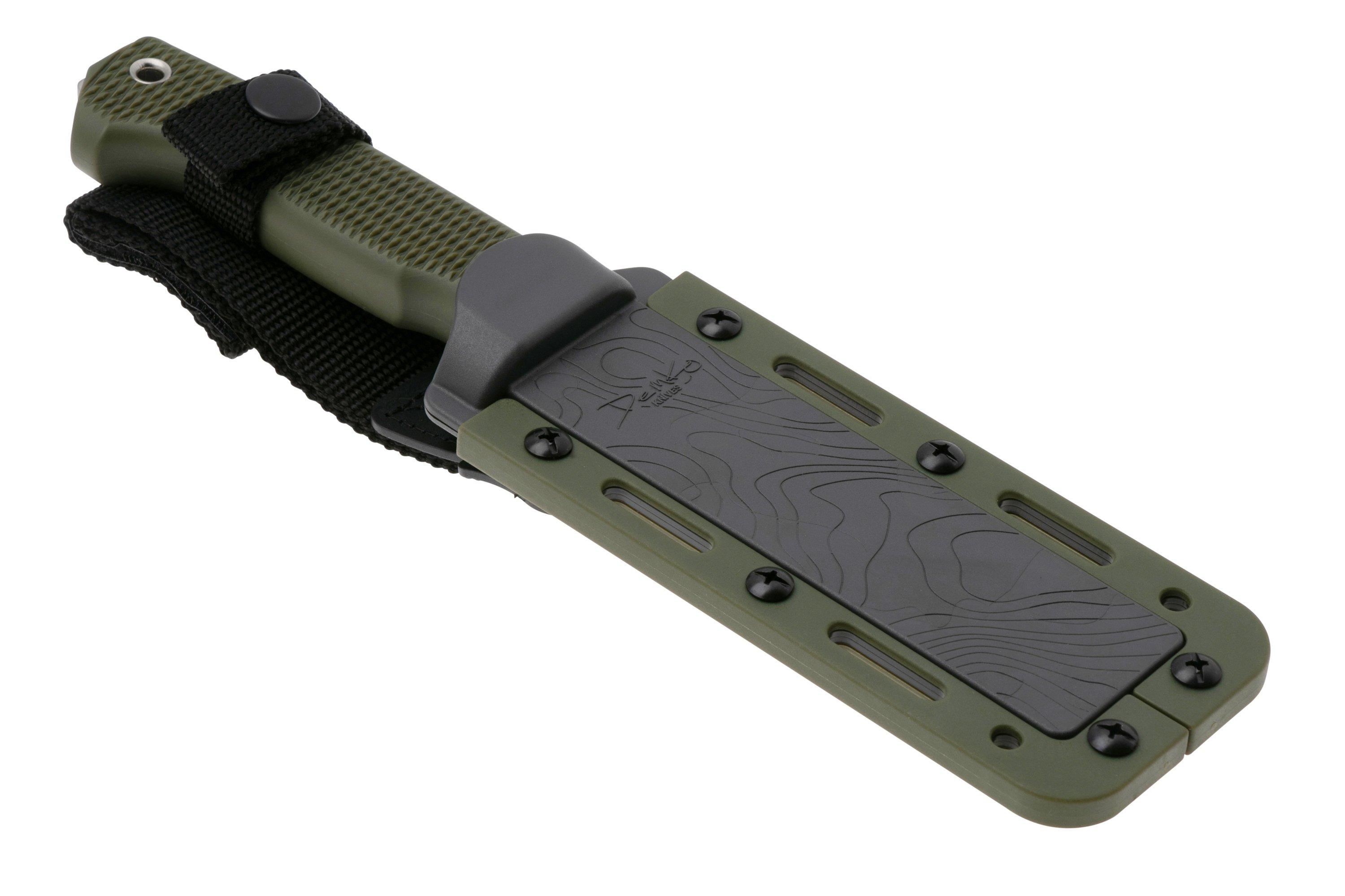 Demko Knives FreeReign AUS10A Tanto FR-10A-TOD OD-Green Rubber, outdoor ...