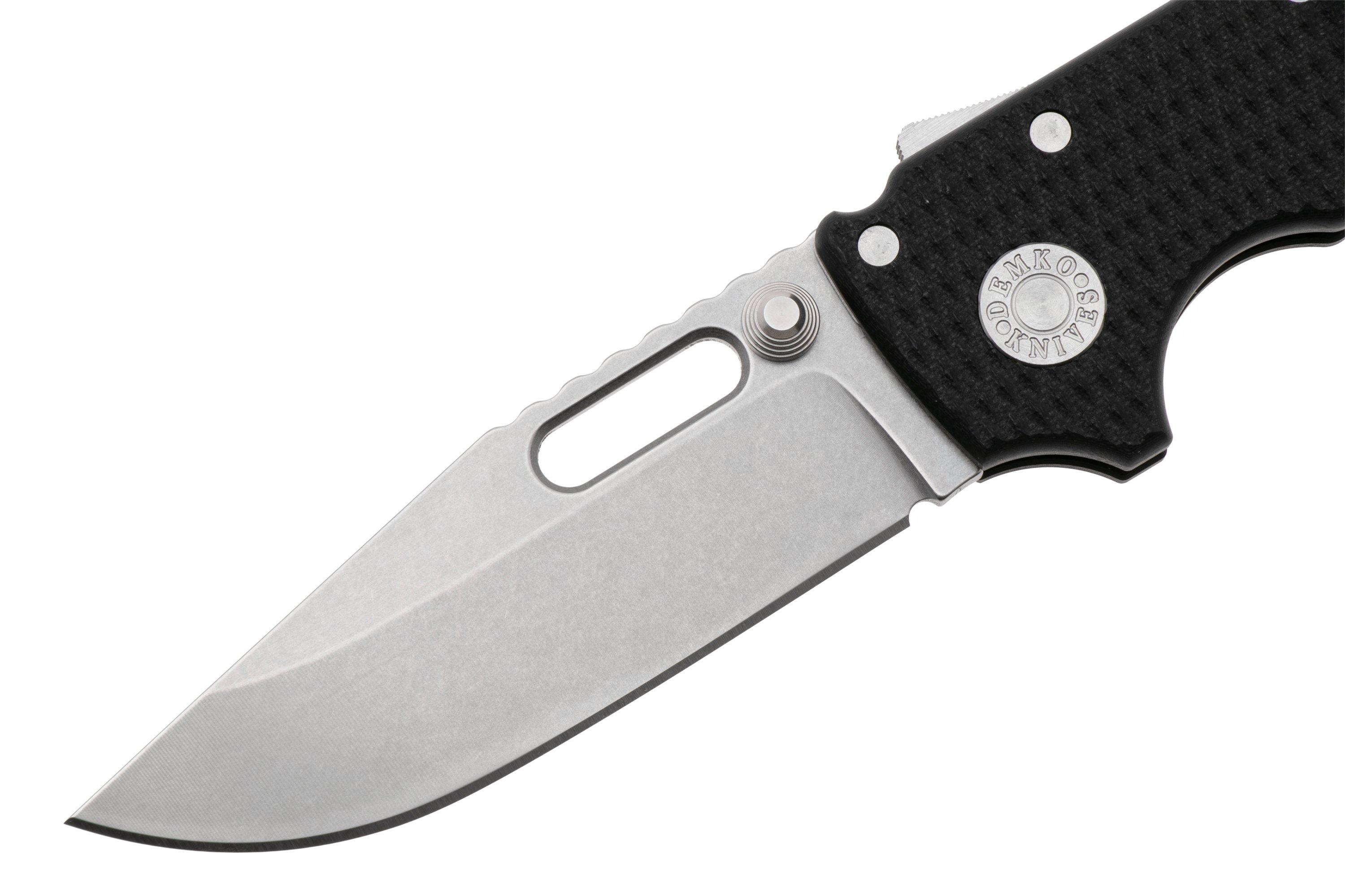 Demko Knives MG AD20S Shark-Lock, MagnaCut Clip Point MGAD20S-MAG-BLK ...