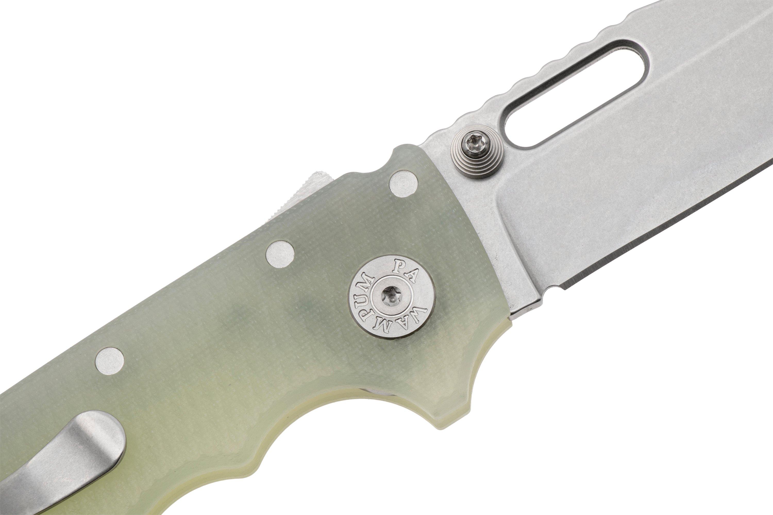 Demko Knives MG AD20S Shark-Lock, MagnaCut Clip Point MGAD20S-MAG-PN-G10 Natural G10, coltello ...