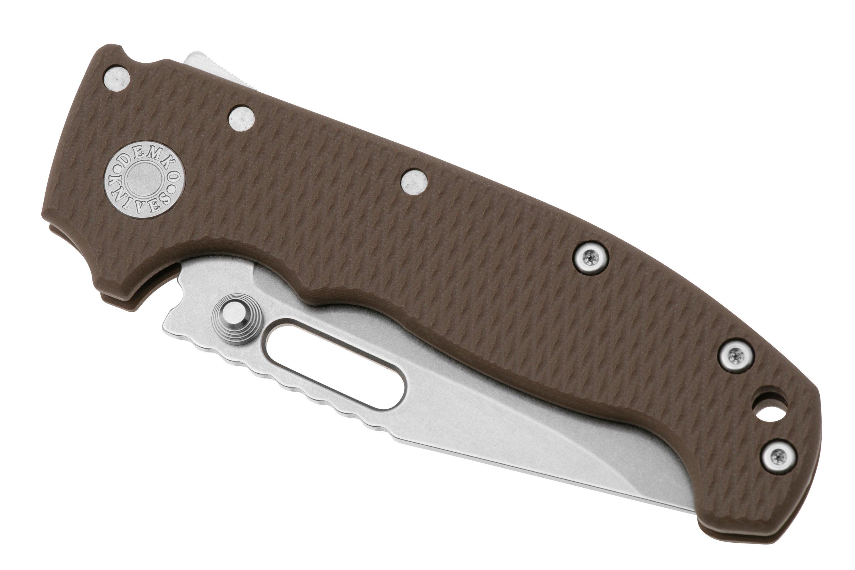 Demko Knives MG AD20S Shark-Lock, CPM 20CV Clip Point MGAD20S-MLD-EARTH ...