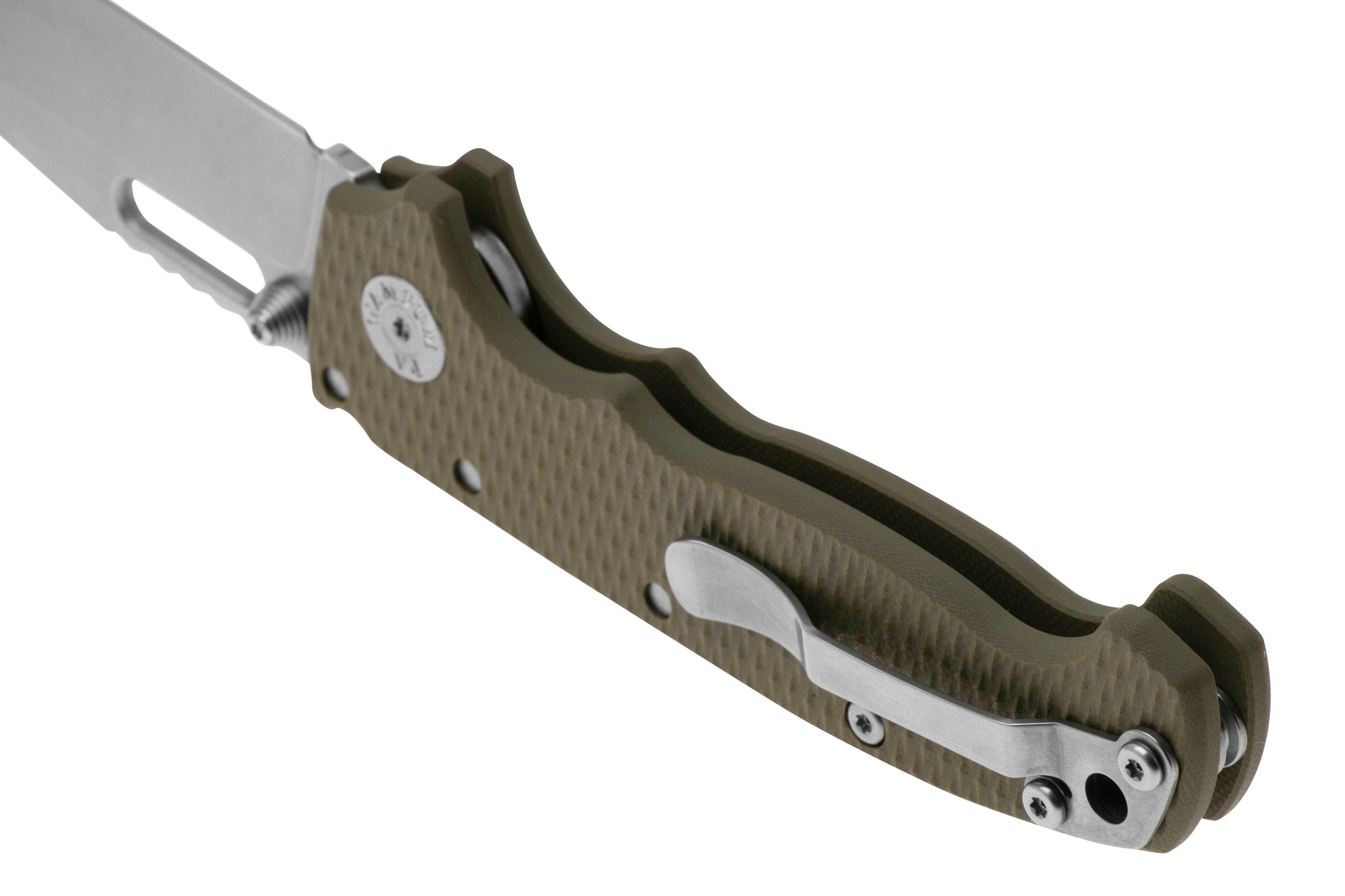 Demko Knives MG AD20S Shark-Lock, CPM 20CV Clip Point MGAD20S-OD-GRN OD ...